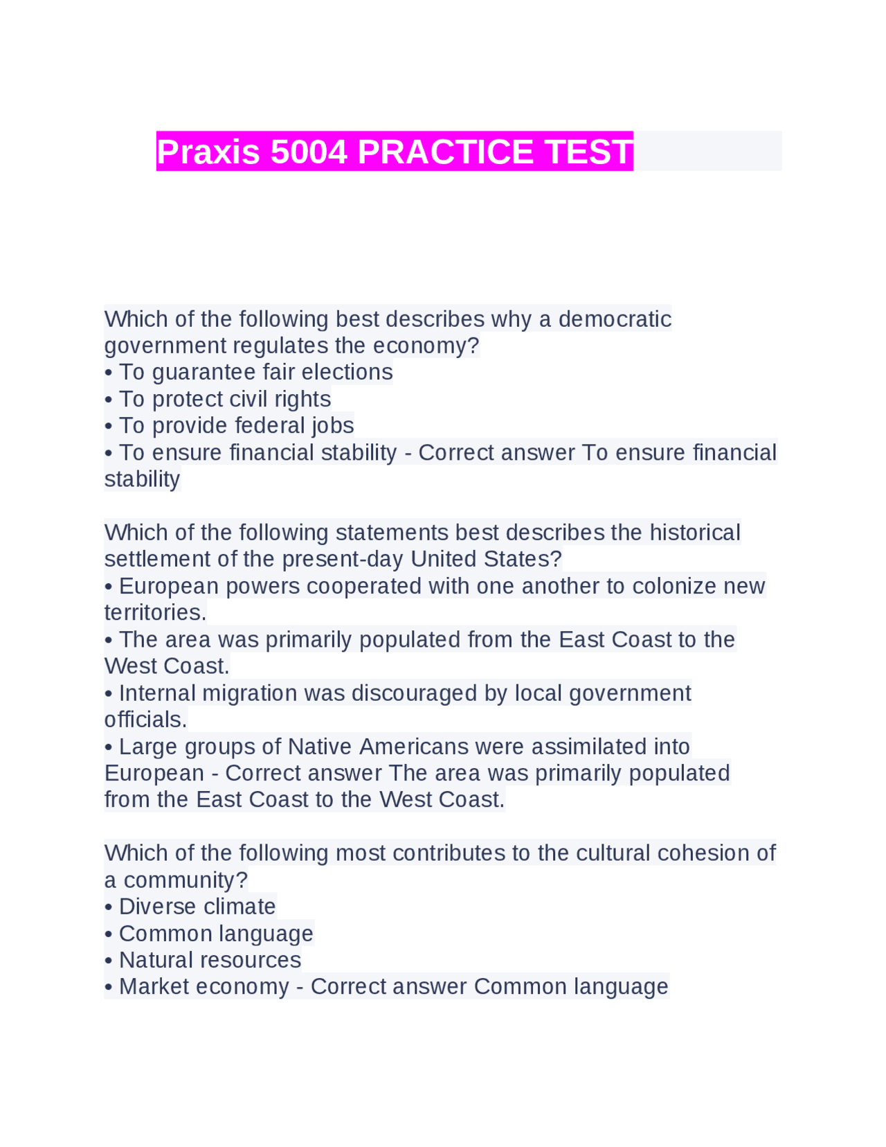 Research Methods Module 7 Quiz Exams Law Docsity