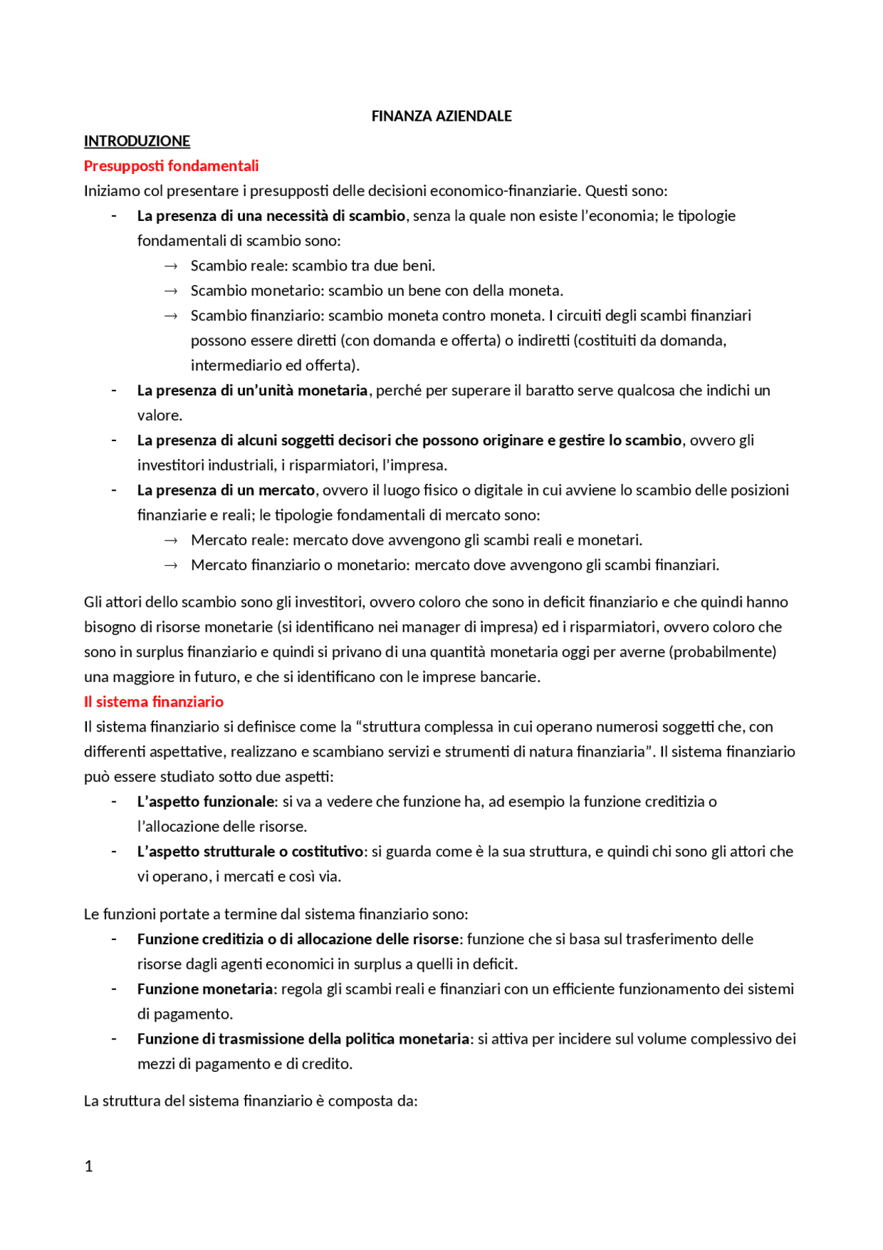 Riassunti Completi Di Libro Slide Finanza 20232024 Dispense Di
