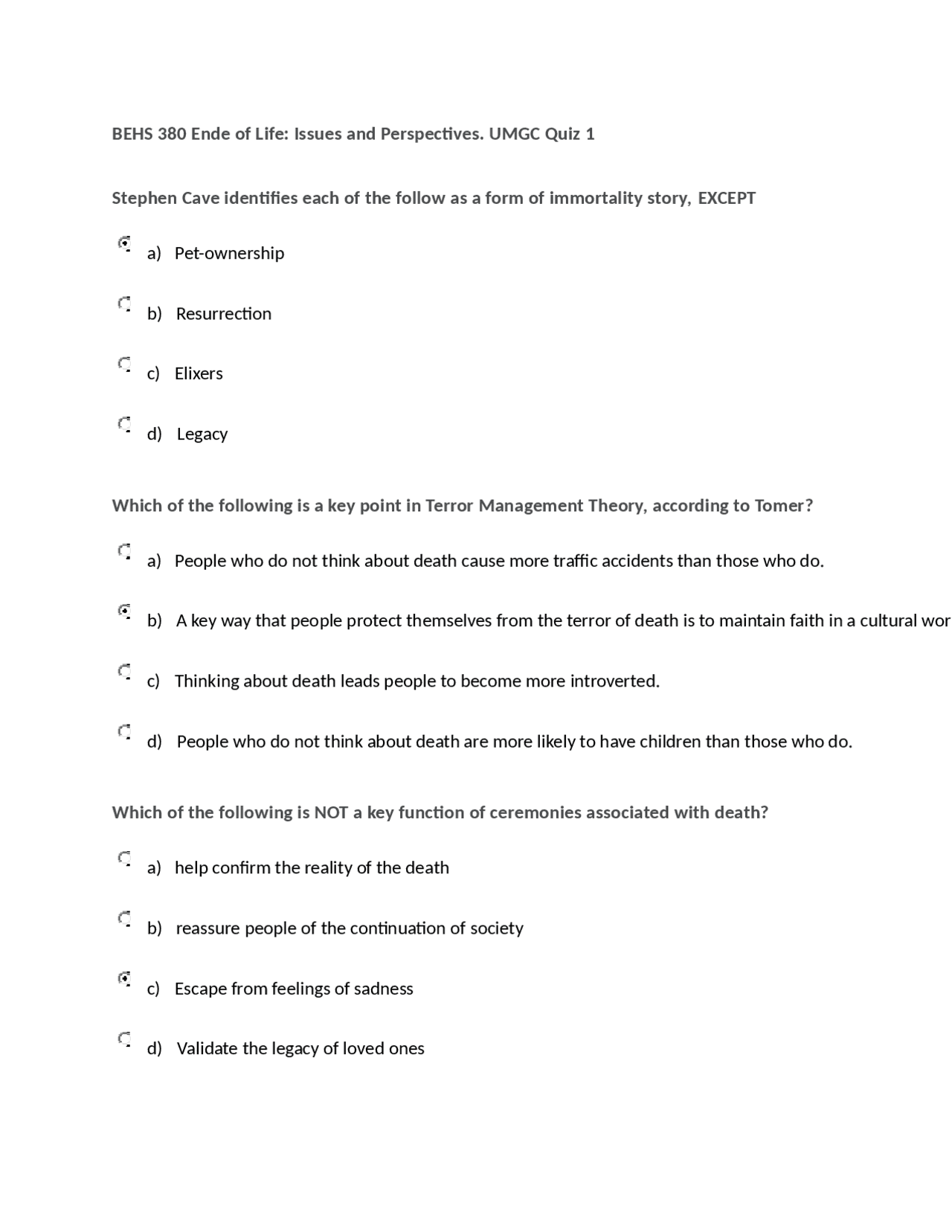 Behs 380 Term Quiz 1 Distinction Level Solution Guide Exams