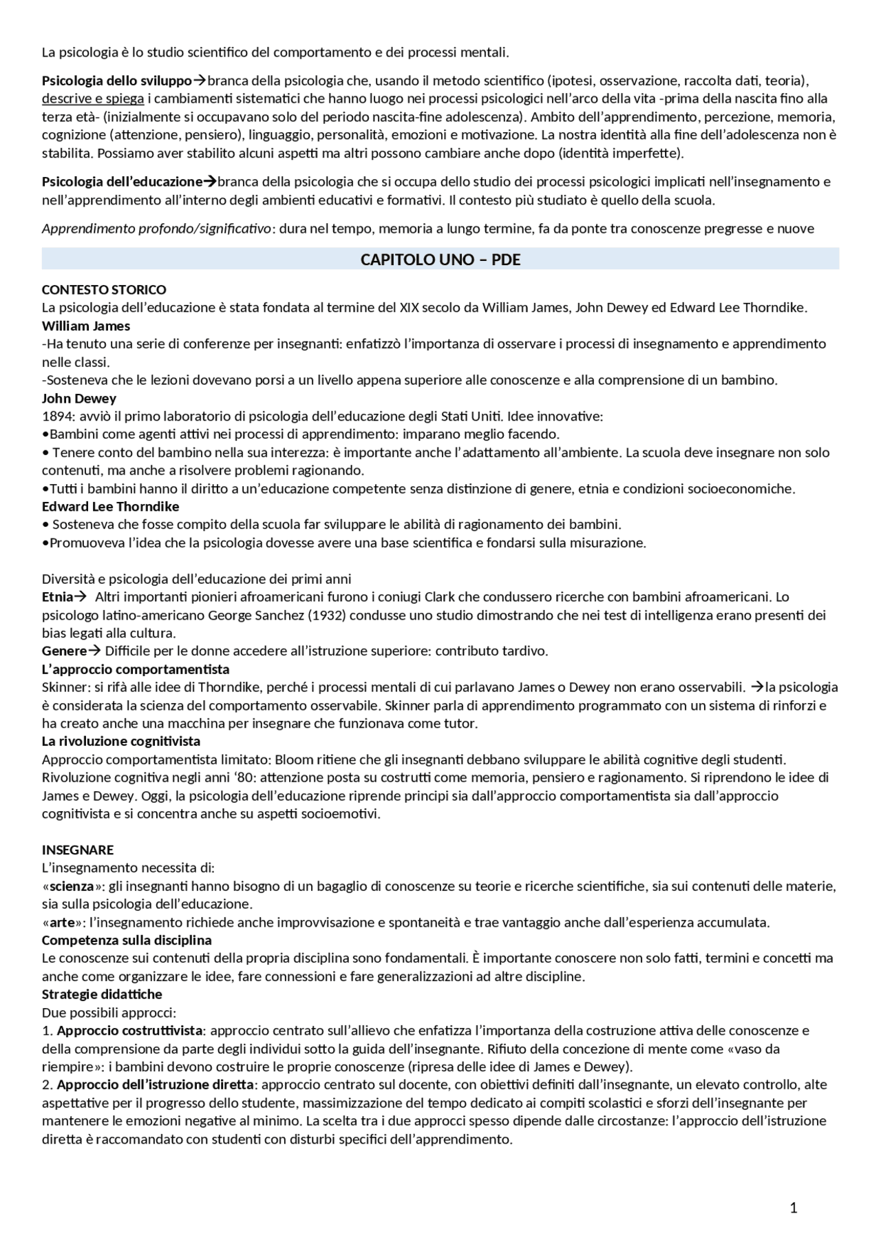 Riassunto slide psicologia dello sviluppo | Slide di Psicologia Dello ...