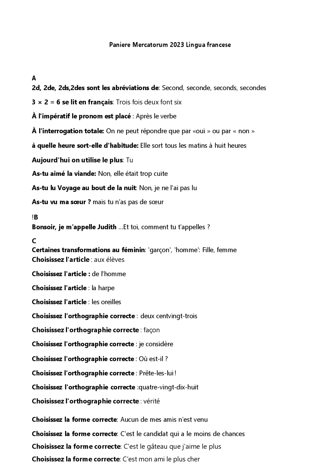 Paniere Mercatorum 2023 Lingua Francese Panieri Di Lingua Francese