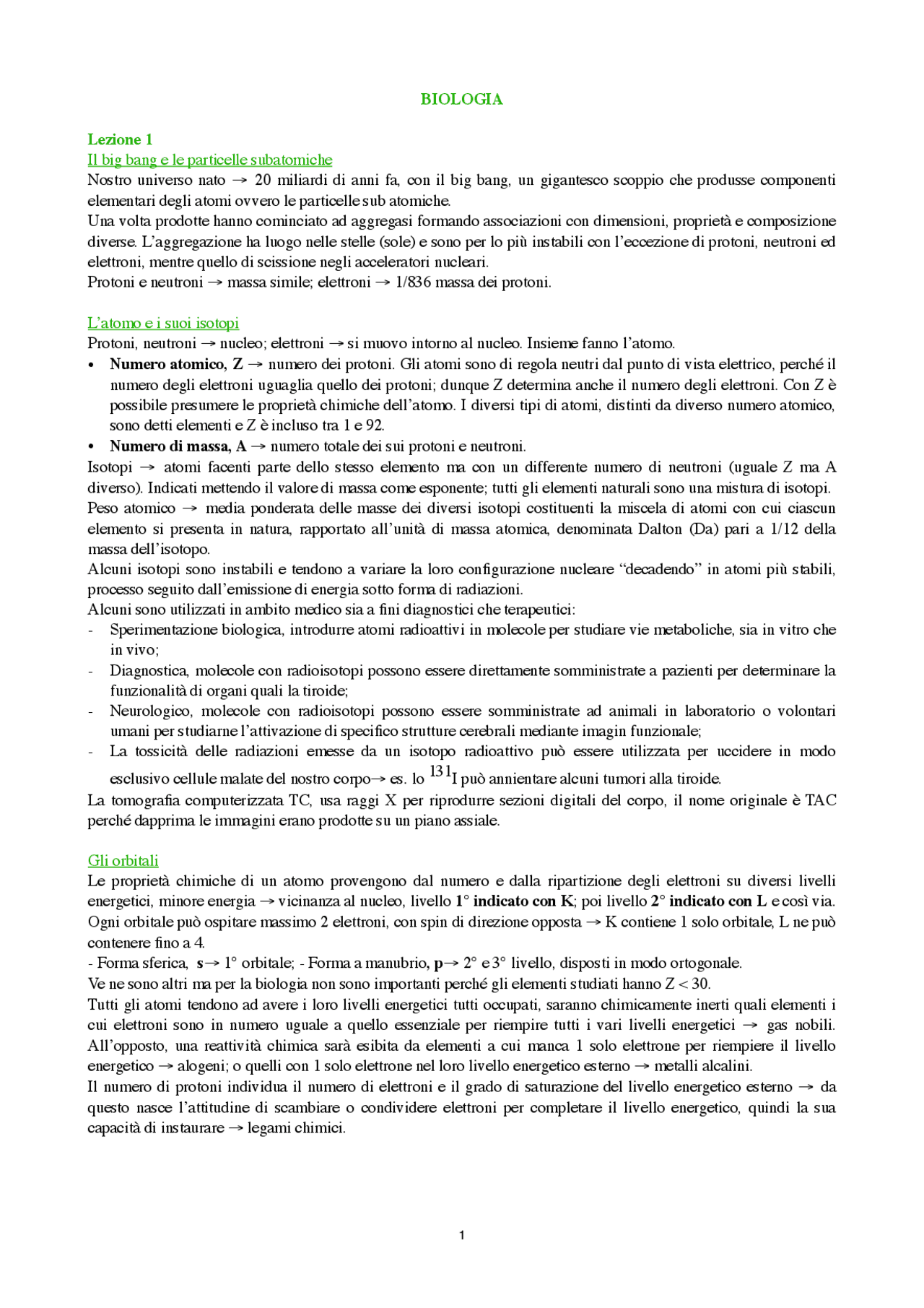 Biologia Applicata Riassunto Giuseppe Emanuel De Palma Ecampus