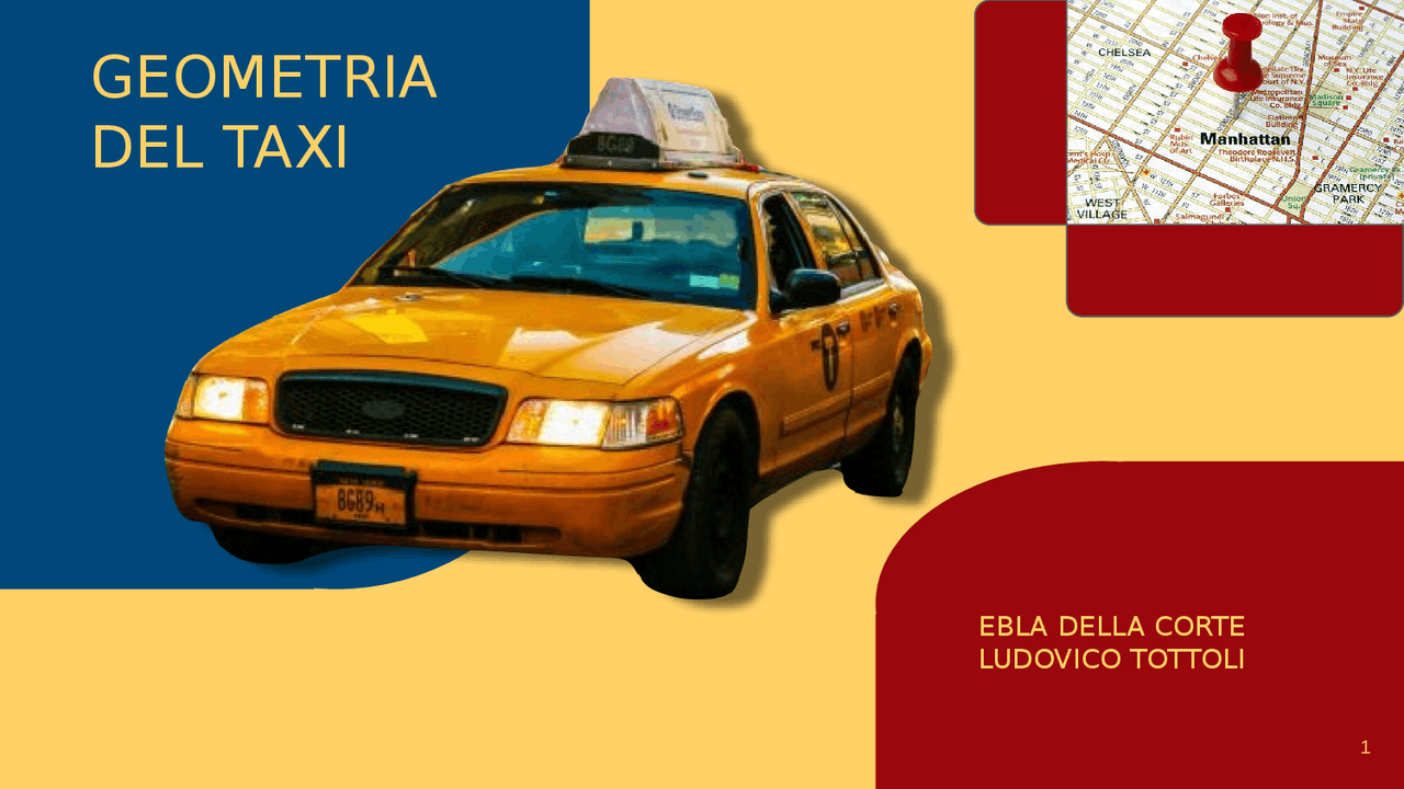 Geometria Del Taxi Powerpoint Schemi E Mappe Concettuali Di