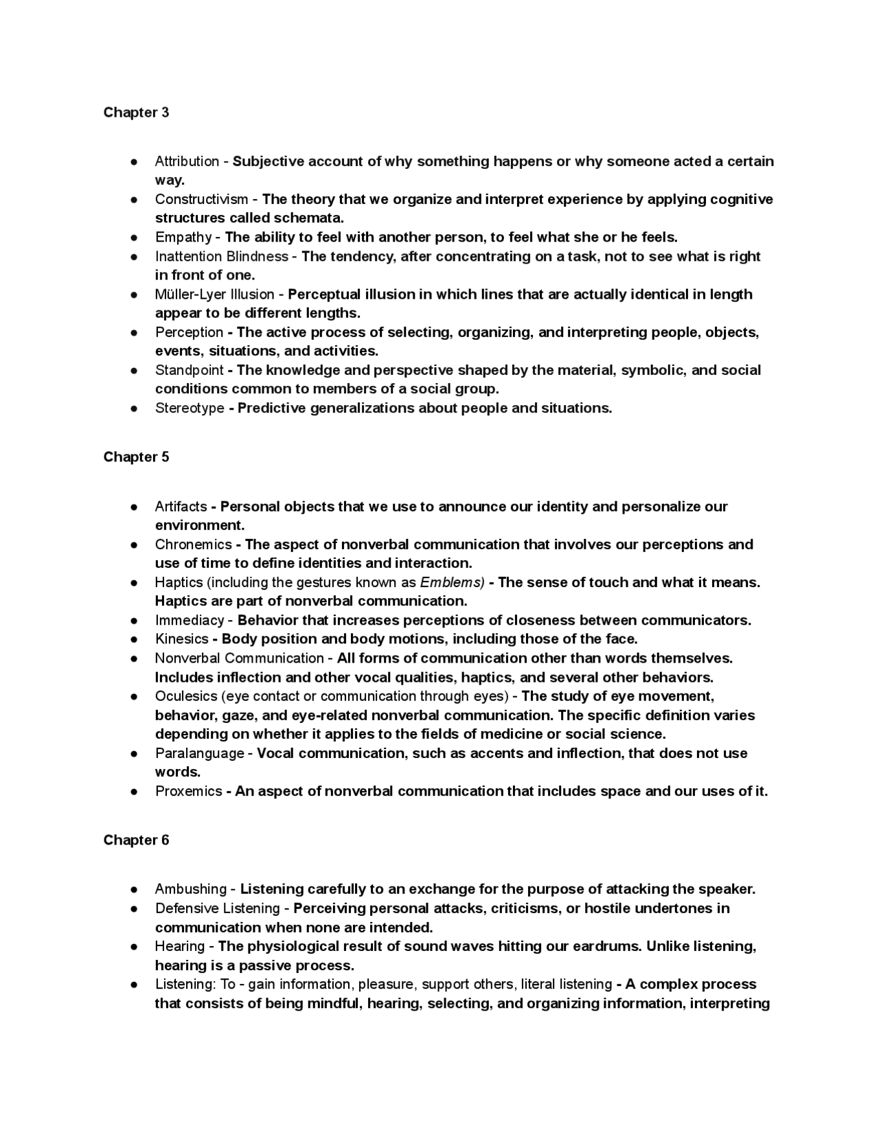 Interpersonal Communication Study Notes Communication Docsity