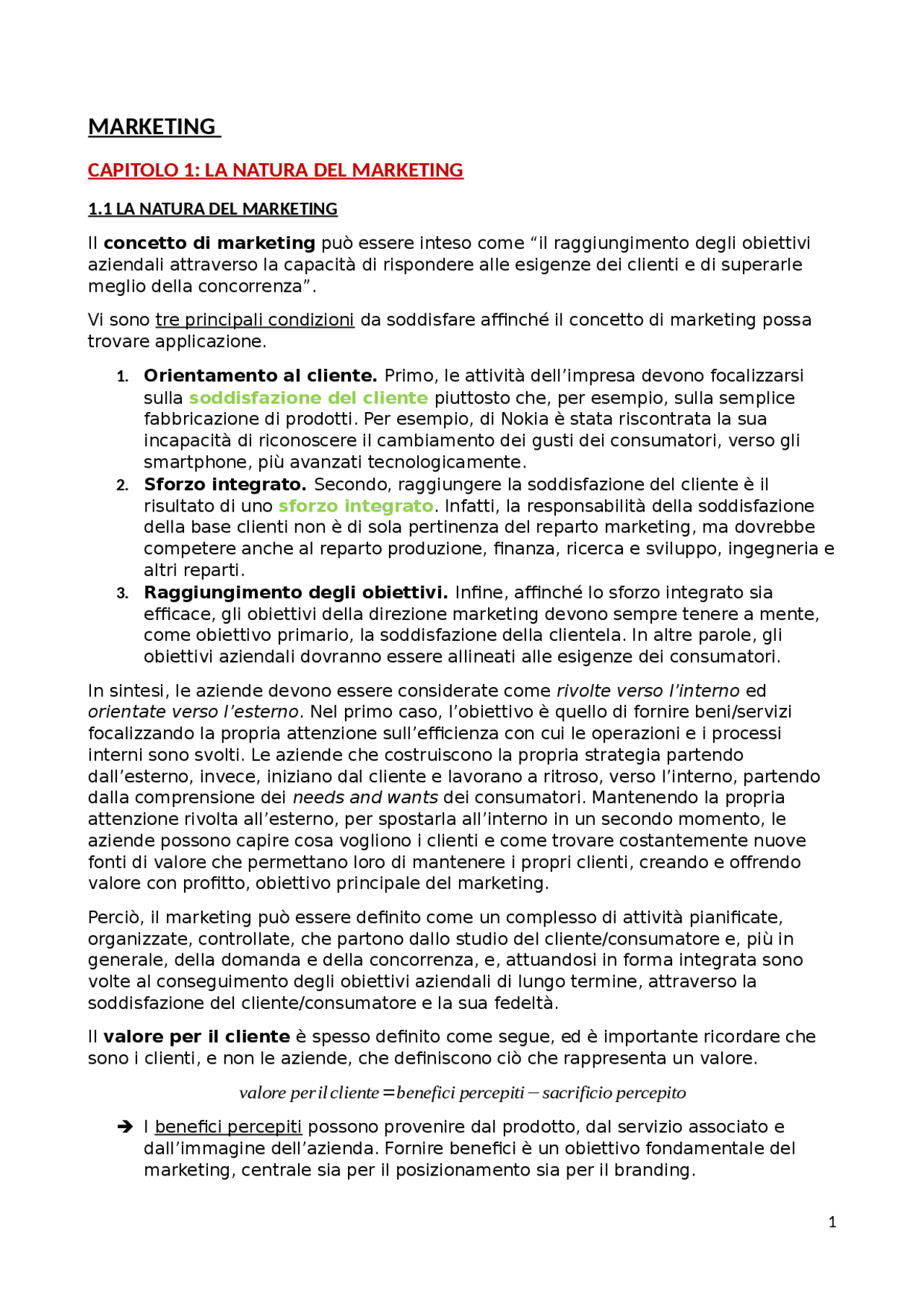 Riassunto completo di Maketing | Dispense di Marketing | Docsity