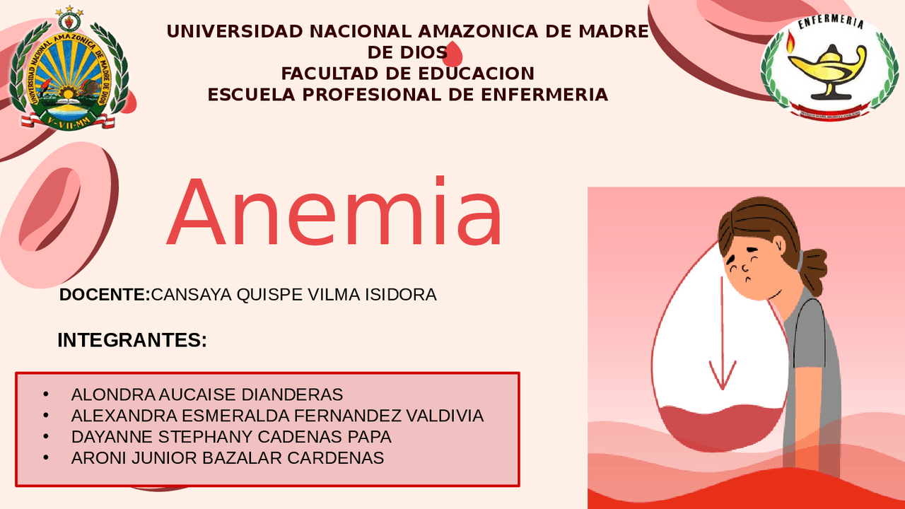 Anemia Diapositivas De Enfermería Docsity