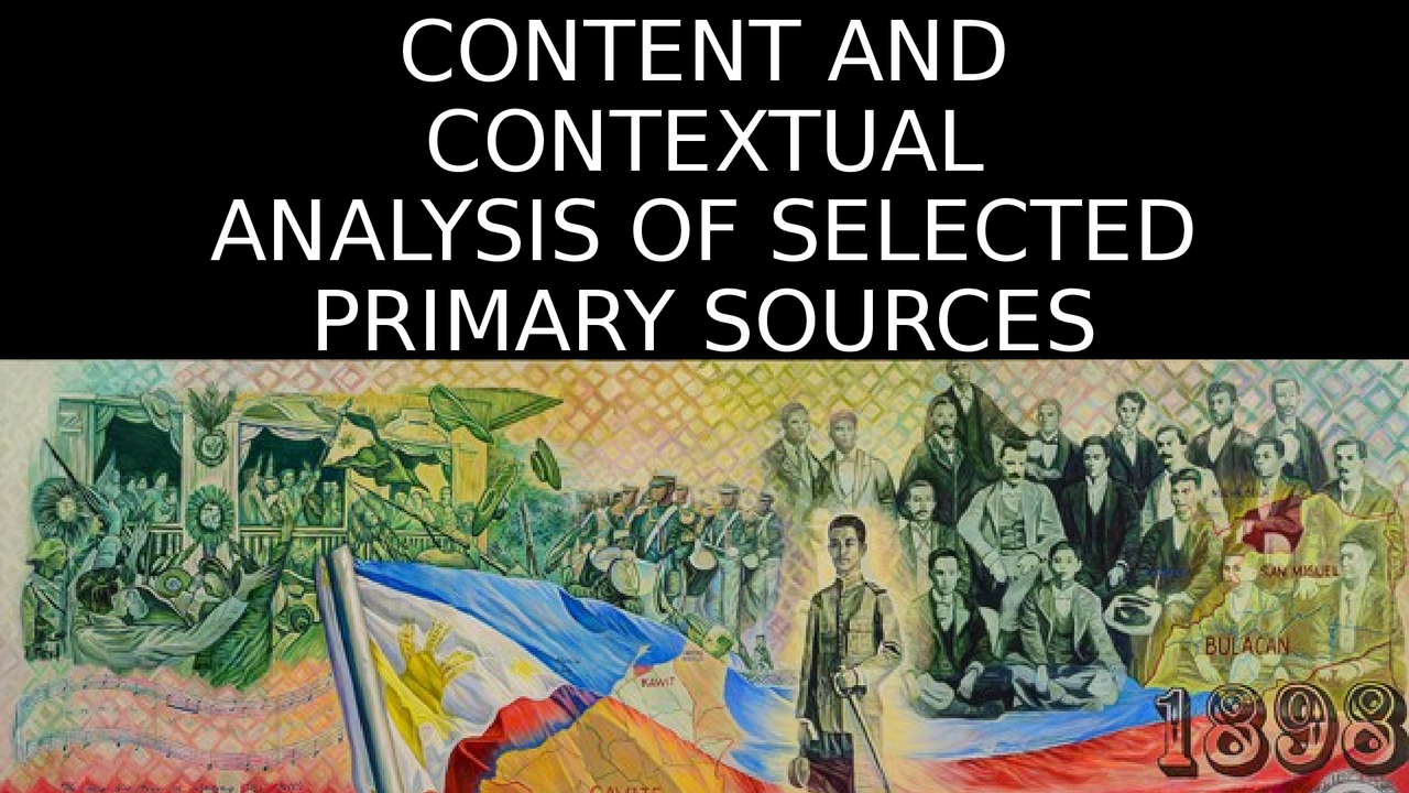 Content And Contextual Analysis Of Primary Sources Exercises History