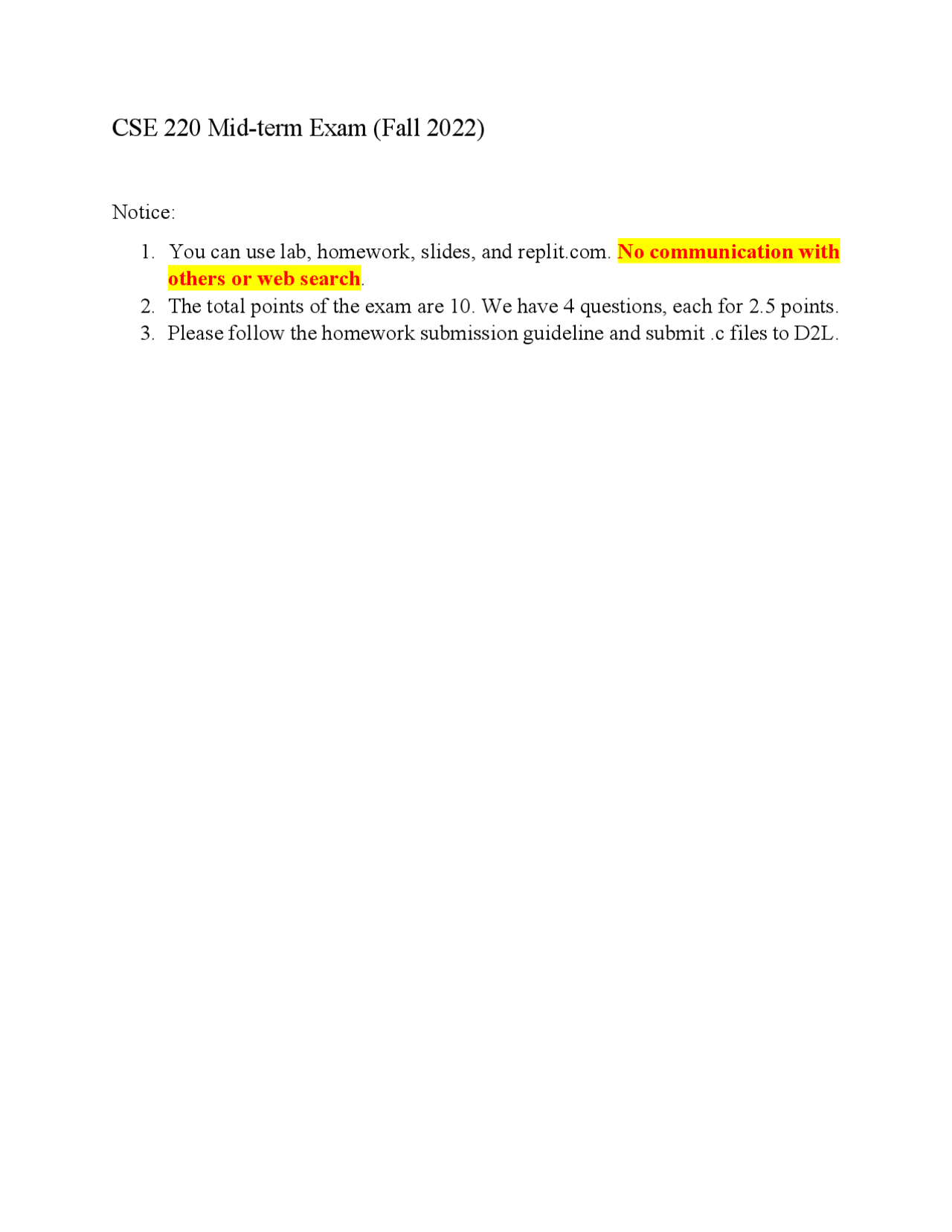 Midterm Exam Computer Science Prove Desame Computer Science Docsity 