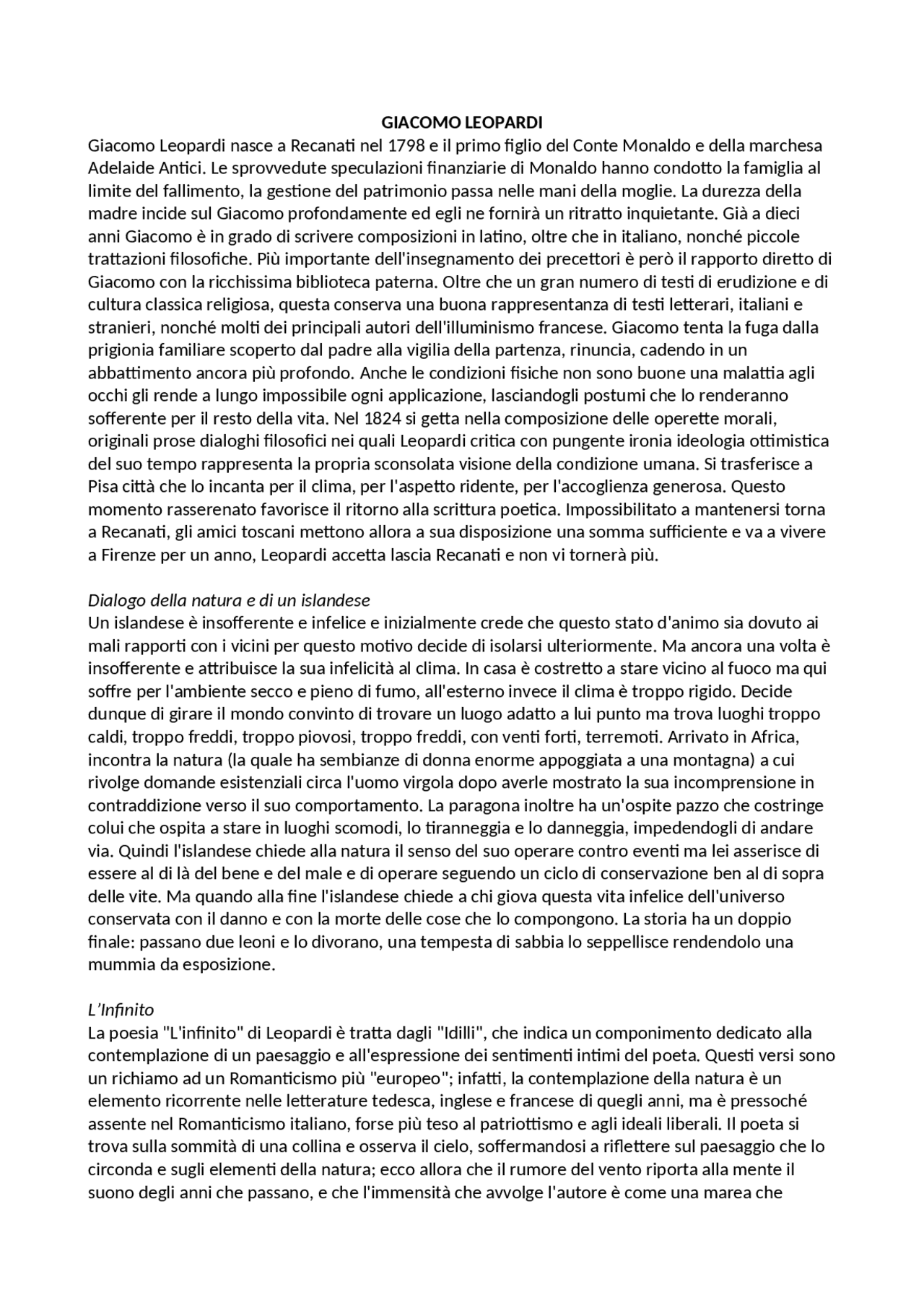 Programma quinto anno italiano | Dispense di Italiano | Docsity