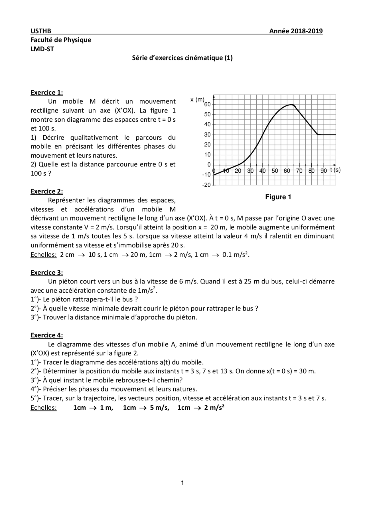 Exercices About Mécanique Du Point Matériel Exercises Law Docsity