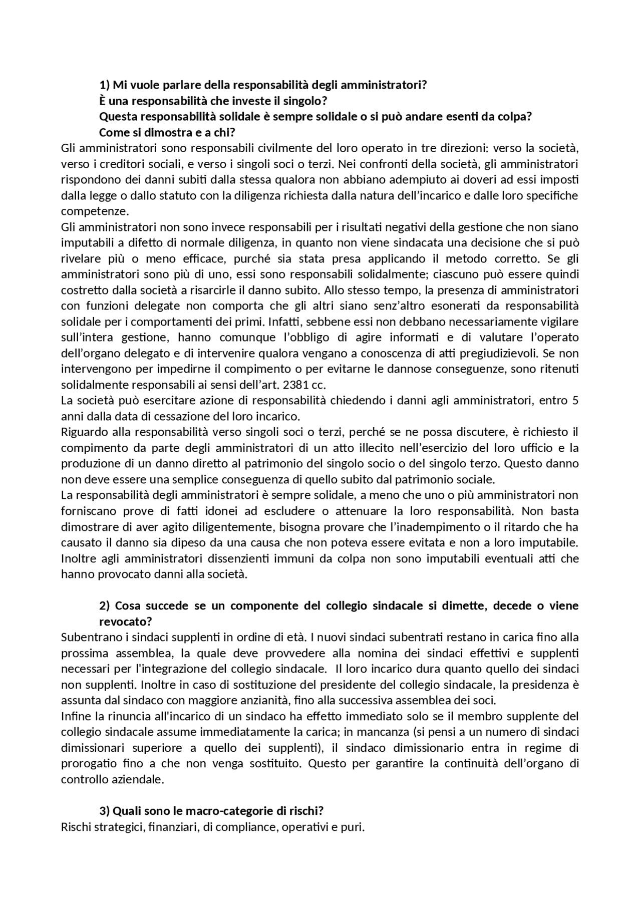 Domande Di Diritto Commerciale Ii Schemi E Mappe Concettuali Di