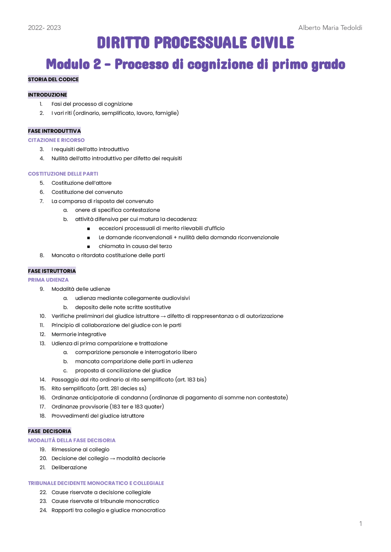 Appunti Lezioni Secondo Semestre Diritto Processuale Civile Prof