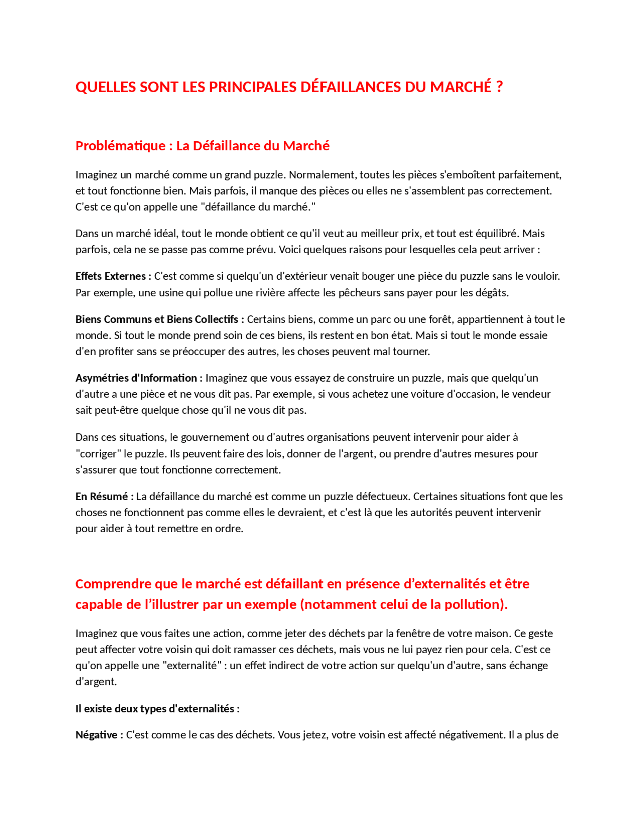 SES 1ERE SEQ 1 PARTIE 3 COURS | Lecture notes Economics | Docsity