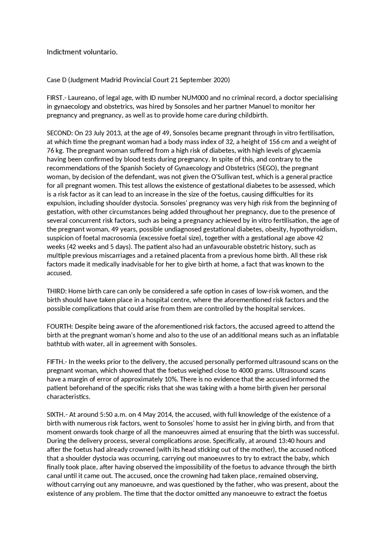 Written Indictment Ejercicios De Derecho Penal Docsity