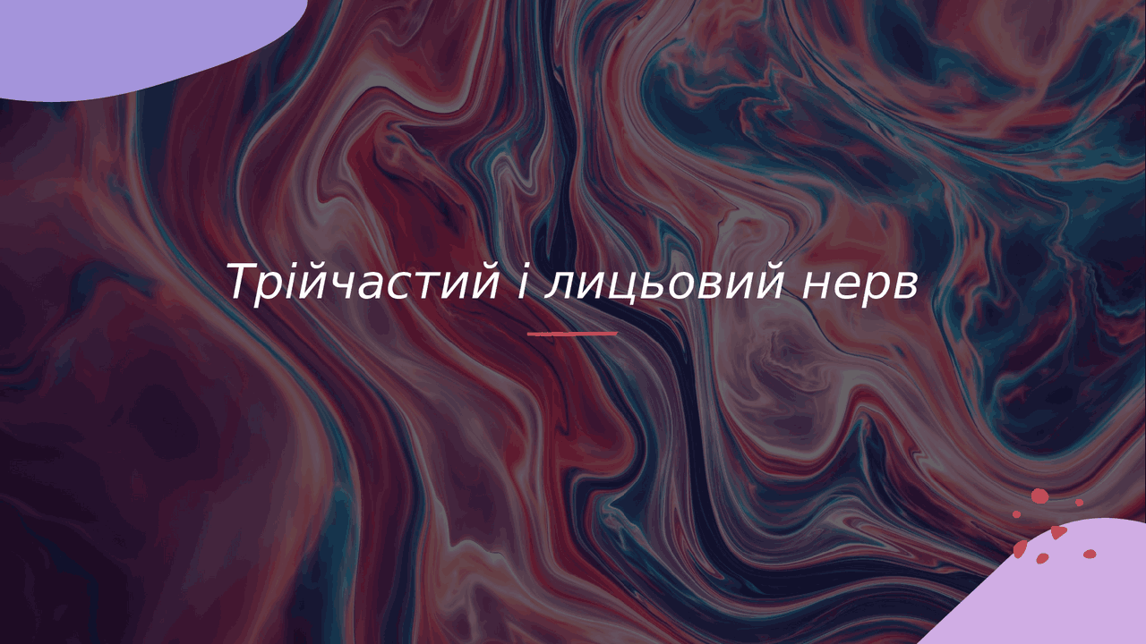 трійчастий і лицьовий нерви Презентации Нормальная анатомия Docsity