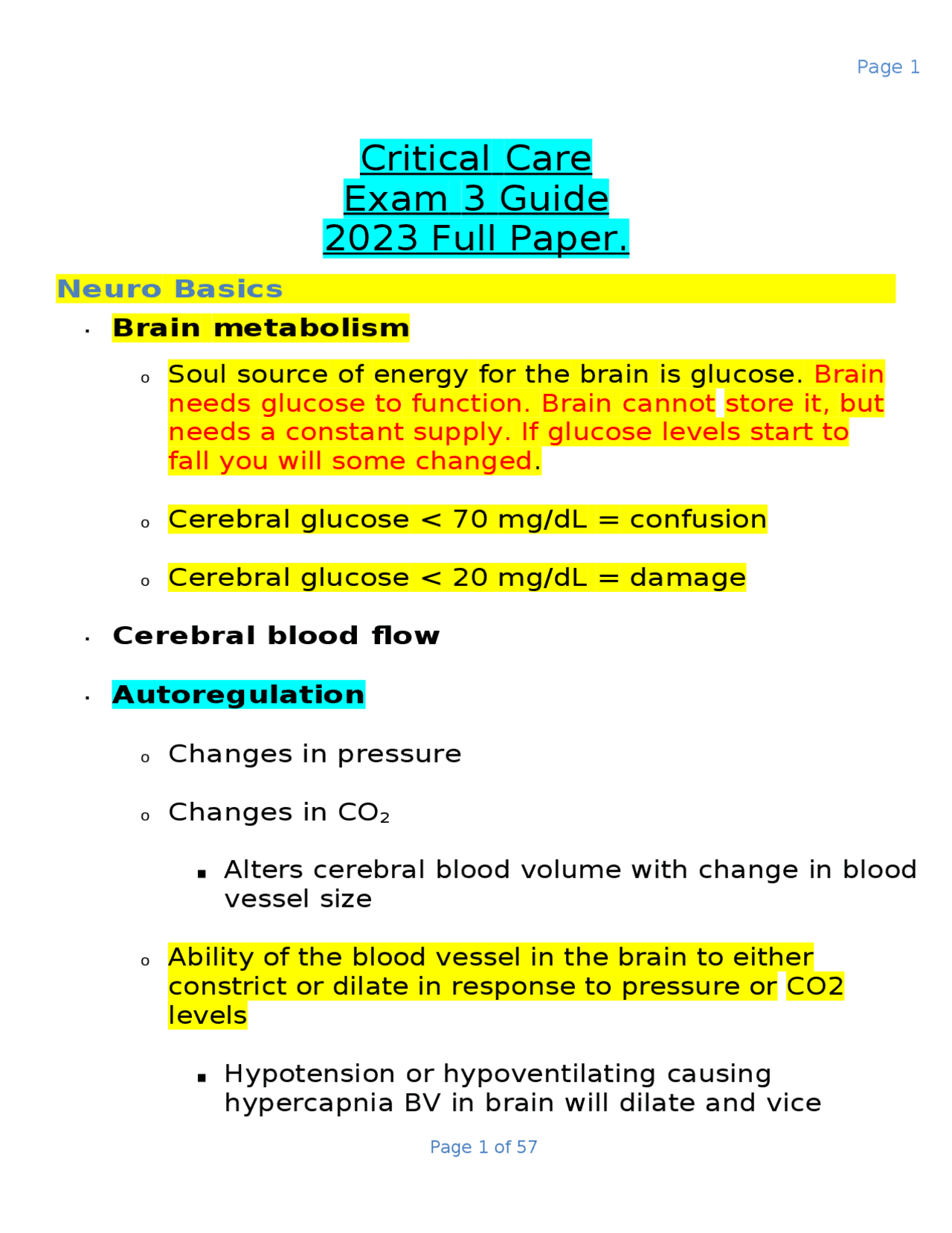 Critical Care Exam 3 Guide 2023 Full Paper. | Exams Nursing | Docsity