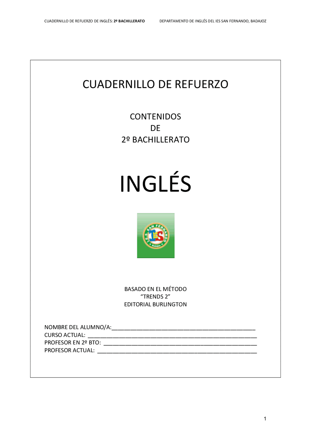 Práctica Reading Para Bachillerato Ejercicios De Inglés Docsity