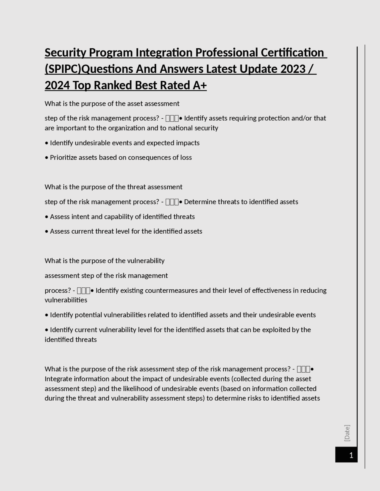 Security Program Integration Professional Certification (SPIPC ...