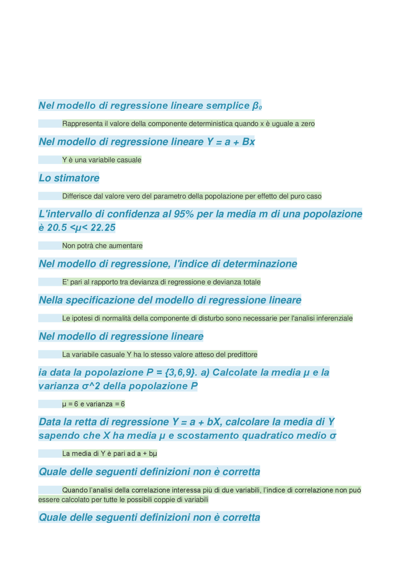 Database Statistica Aziendale Mercatorum Voto Minimo 27 Tutte Le