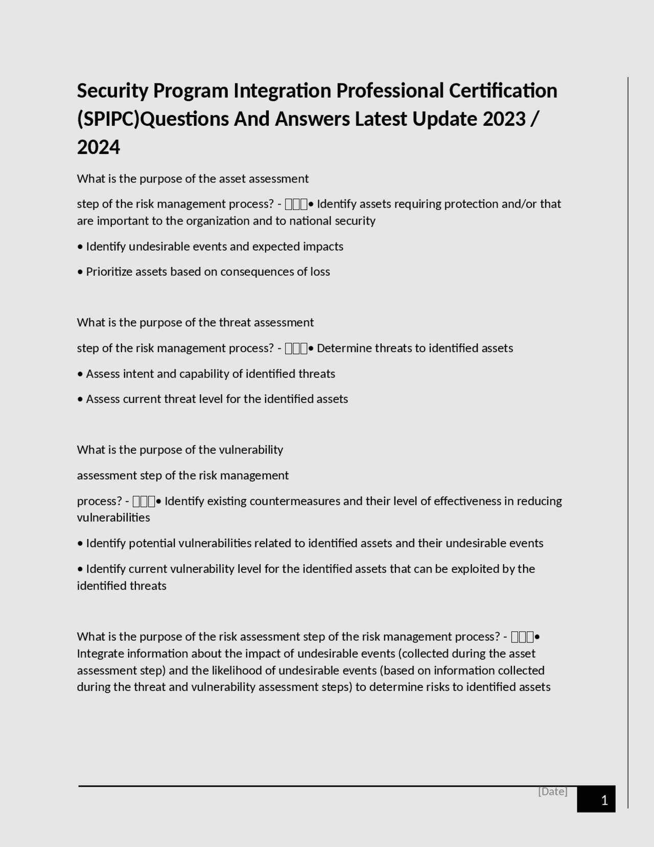 Security Program Integration Professional Certification (SPIPC ...