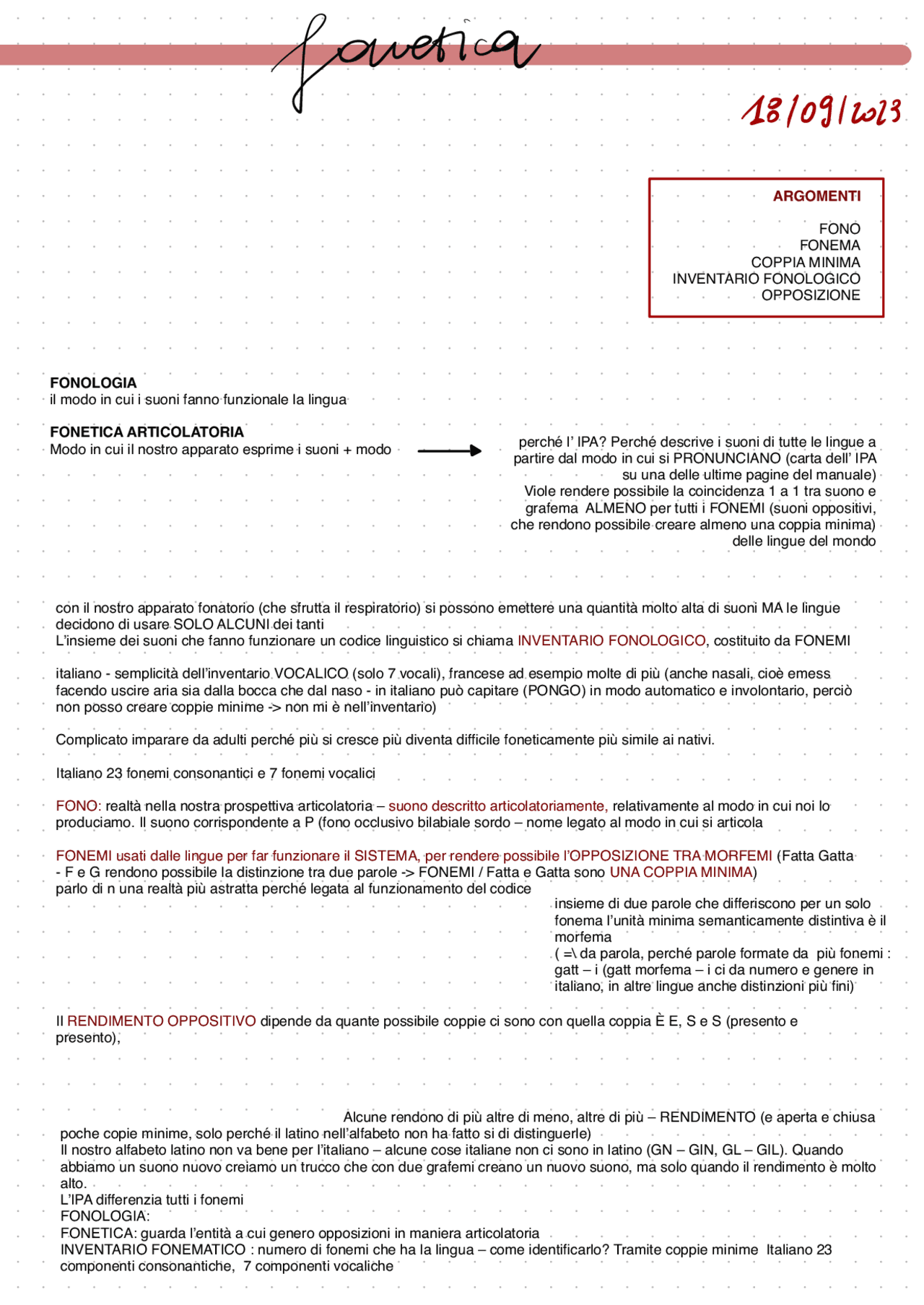 Fonetica Aa 2023 2024 Prof Prada Appunti Di Linguistica Docsity