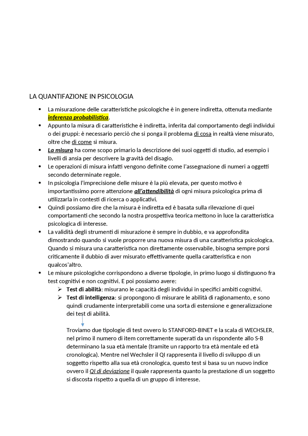 Psicometria 1 Riassunto Libro Appunti Di Psicometria Docsity