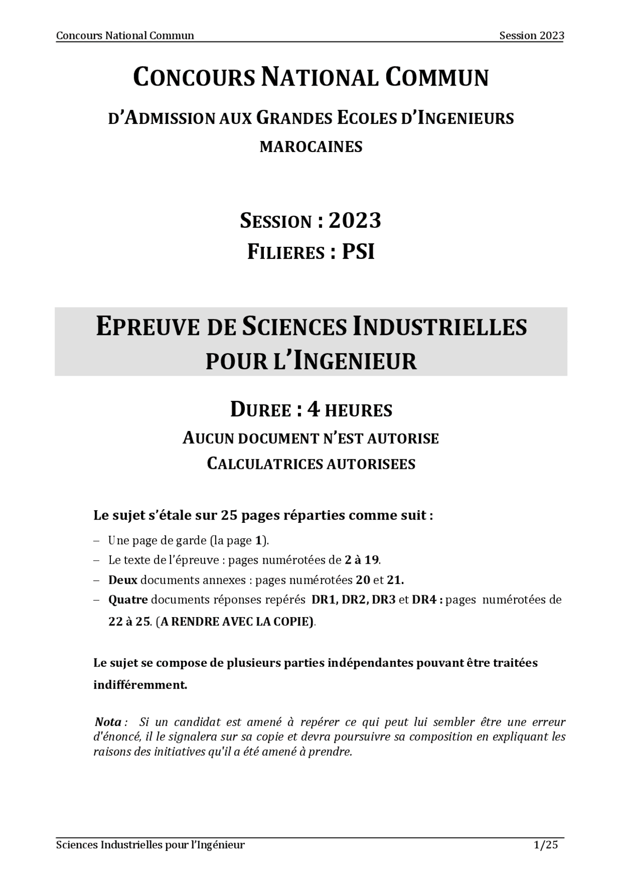 Concours National Commun Schemes And Mind Maps Physics Docsity