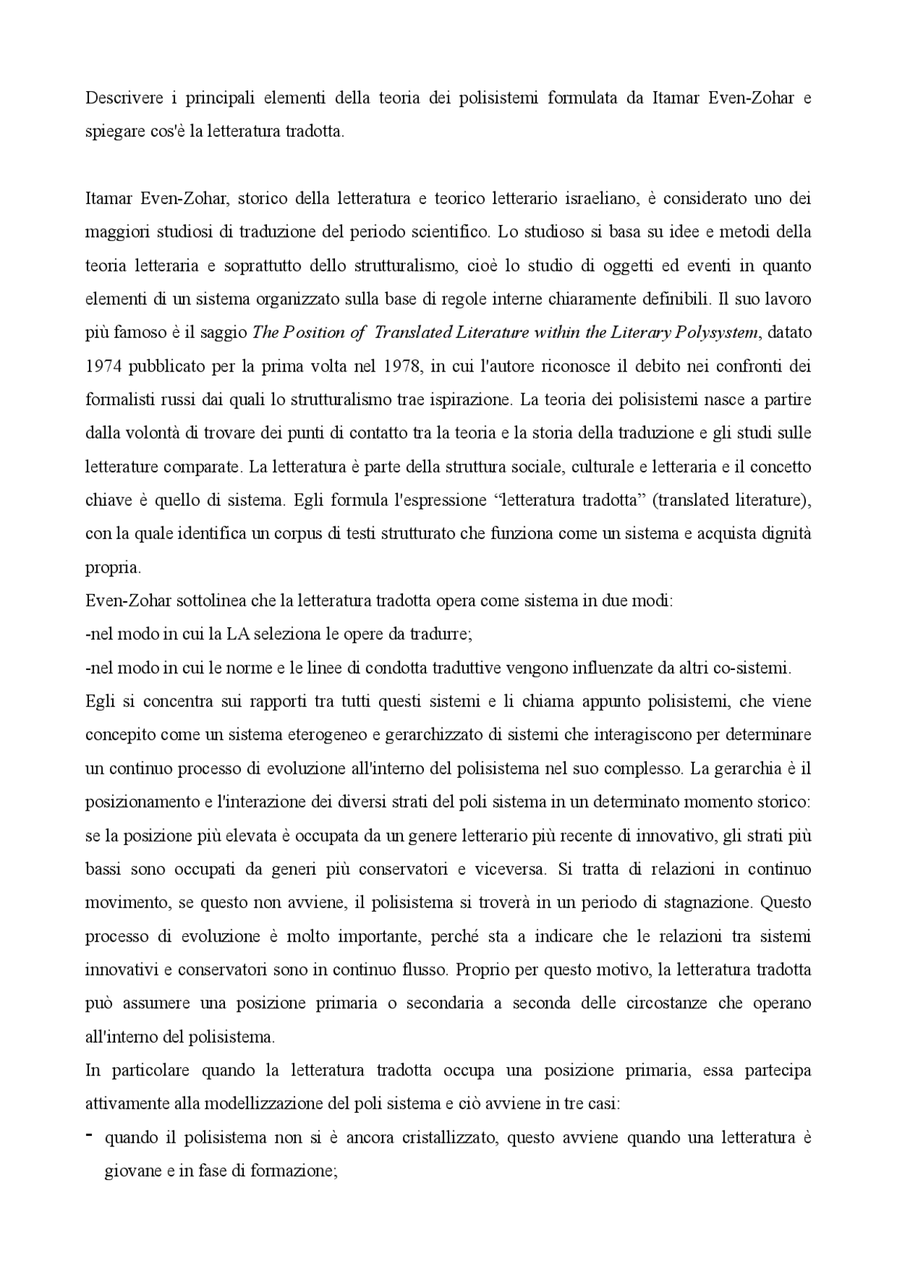 elaborato lezione 42 | Esercizi di Traduzione | Docsity