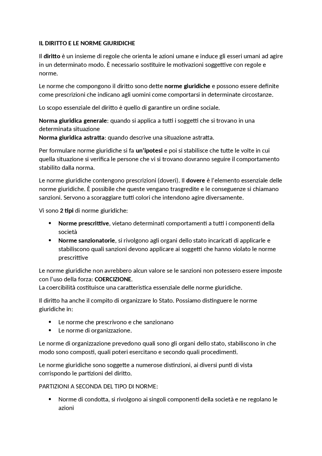 Diritto E Norme Giuridiche Appunti Di Diritto Docsity