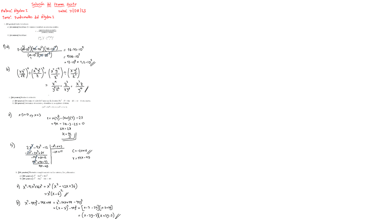 Solucionario Algebra Ejercicios De Álgebra Docsity