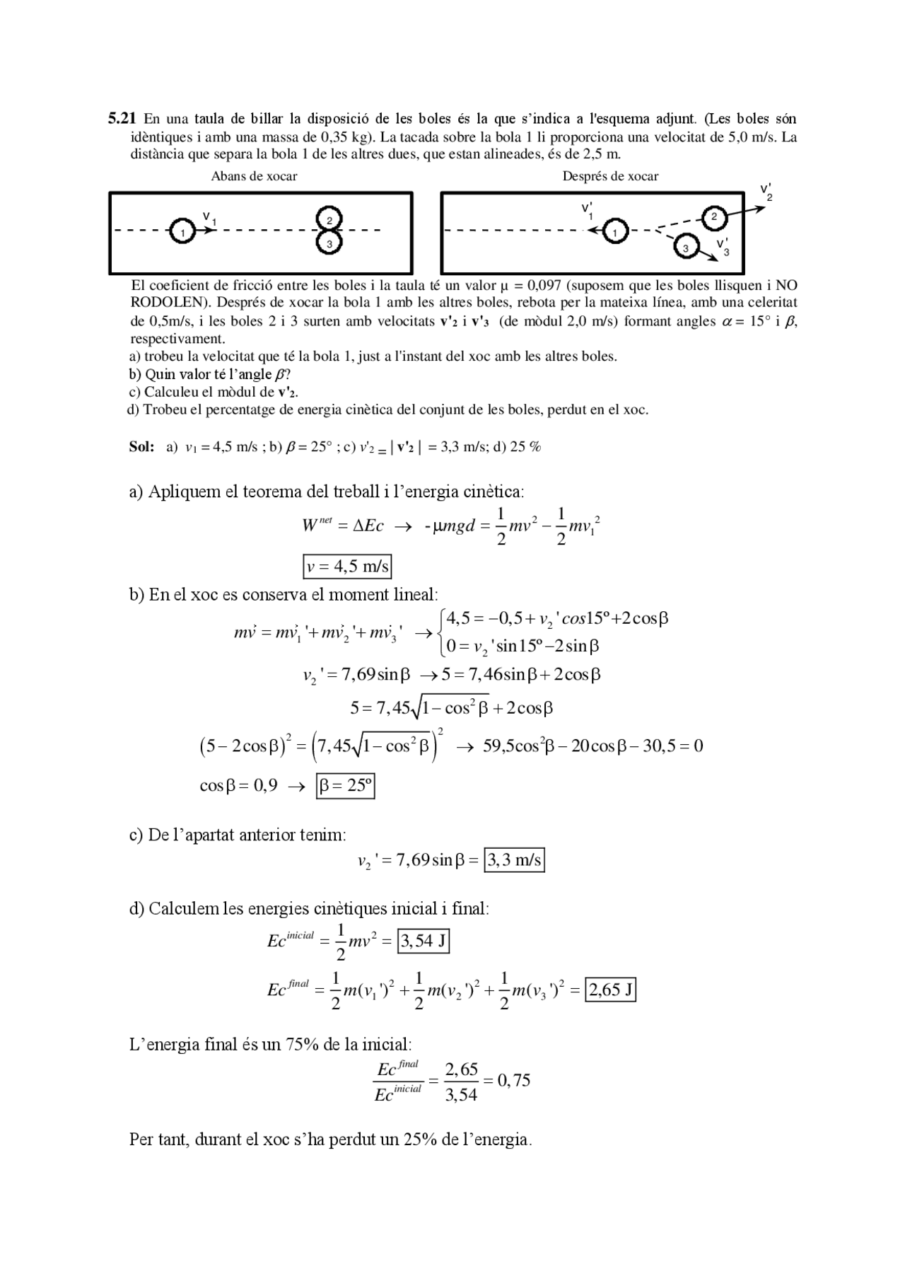 Ejercicio de fisica 2 | Ejercicios de Física | Docsity