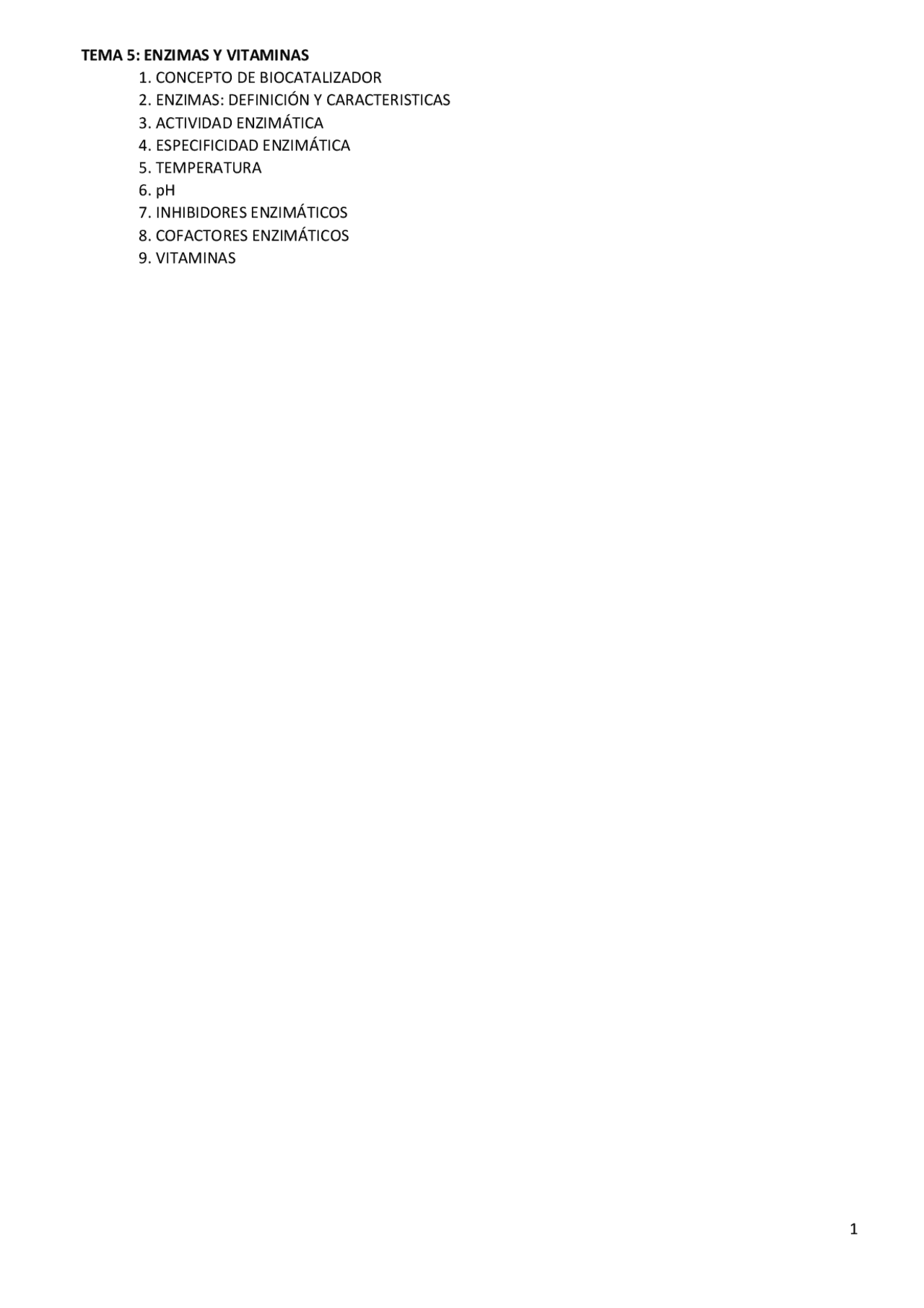 Enzimas Y Vitaminas Apuntes De Biología Docsity