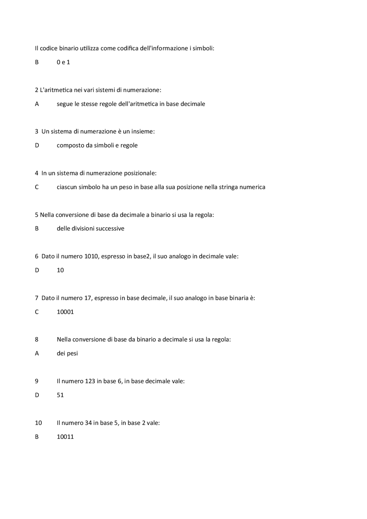 Sistemi Di Elaborazione Delle Informazioni Completo Di Risposte