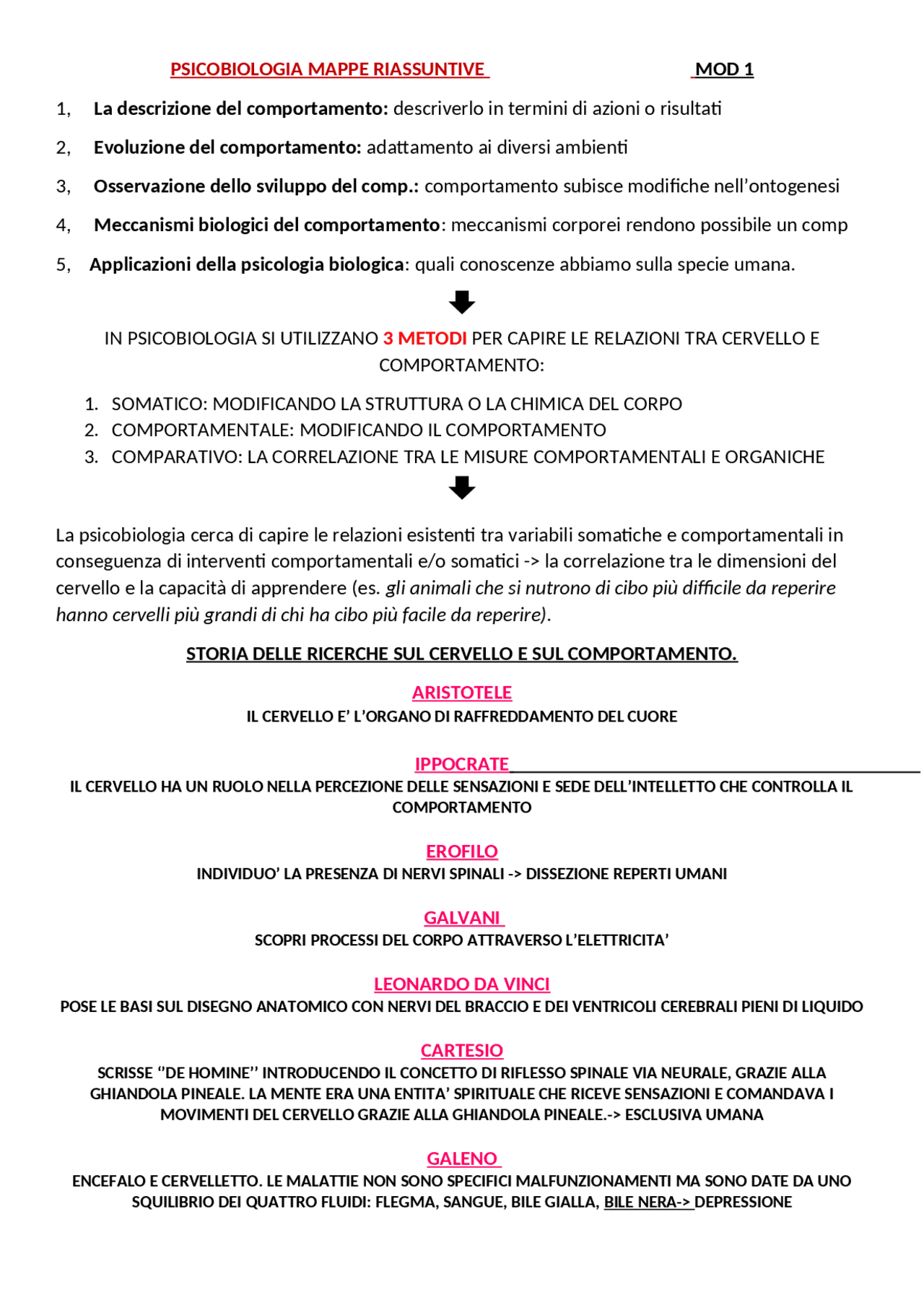 Riassunto Schematico Schemi E Mappe Concettuali Di Psicobiologia