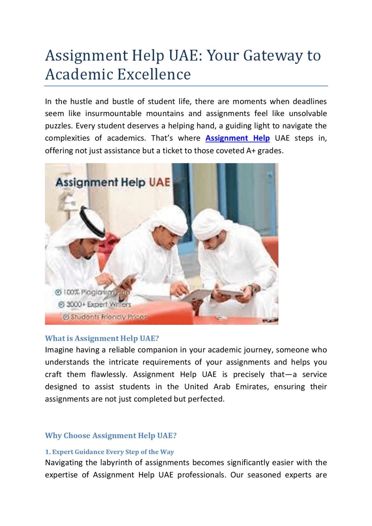 Assignment Helper in the UAE | Cheat Sheet Science education | Docsity