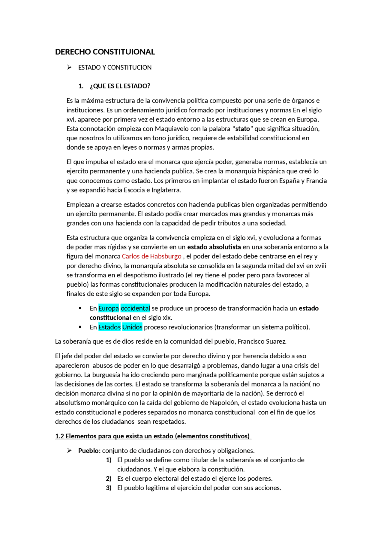 Resumen Unidad 1 De Derecho Resúmenes De Derecho Constitucional Docsity