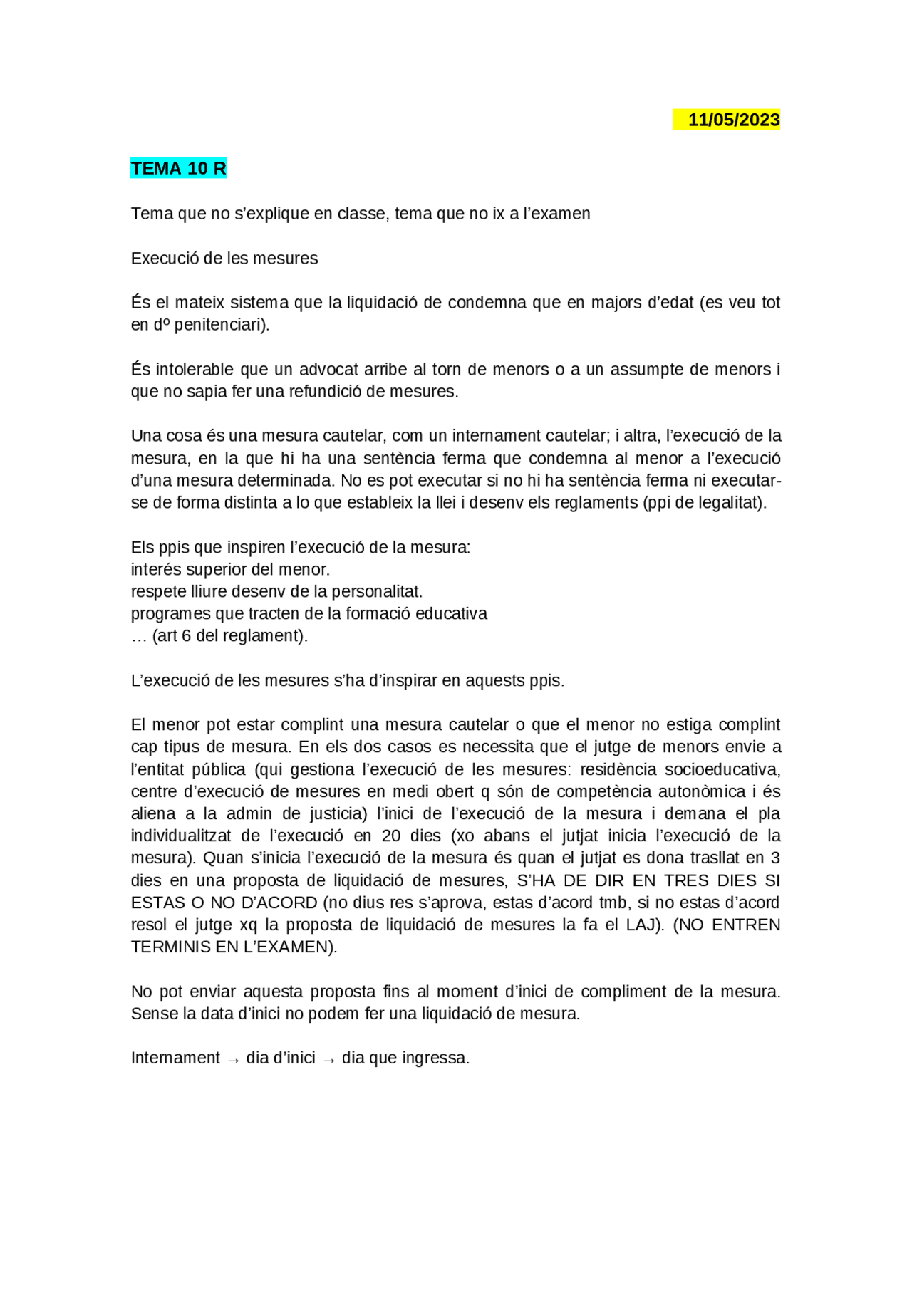 Dret Penal De Menores Apuntes De Derecho Penal Docsity