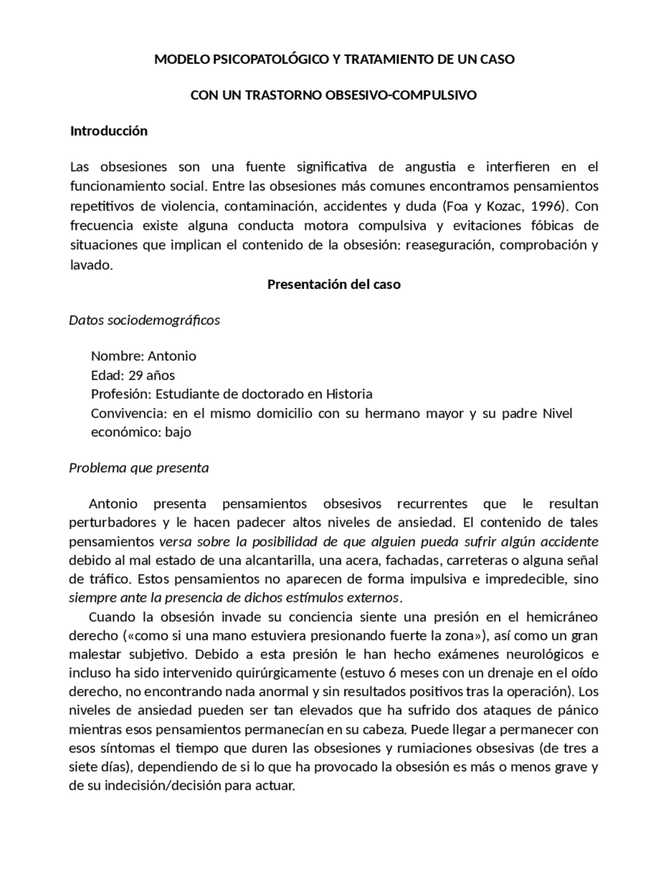 Resumen De Caso Clinico Resúmenes De Ciencias Aplicadas A La