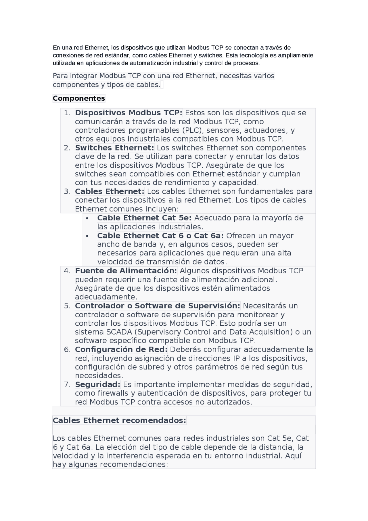 Redes Telematica Protocolo Modbus Resúmenes De Ingeniería Telemática