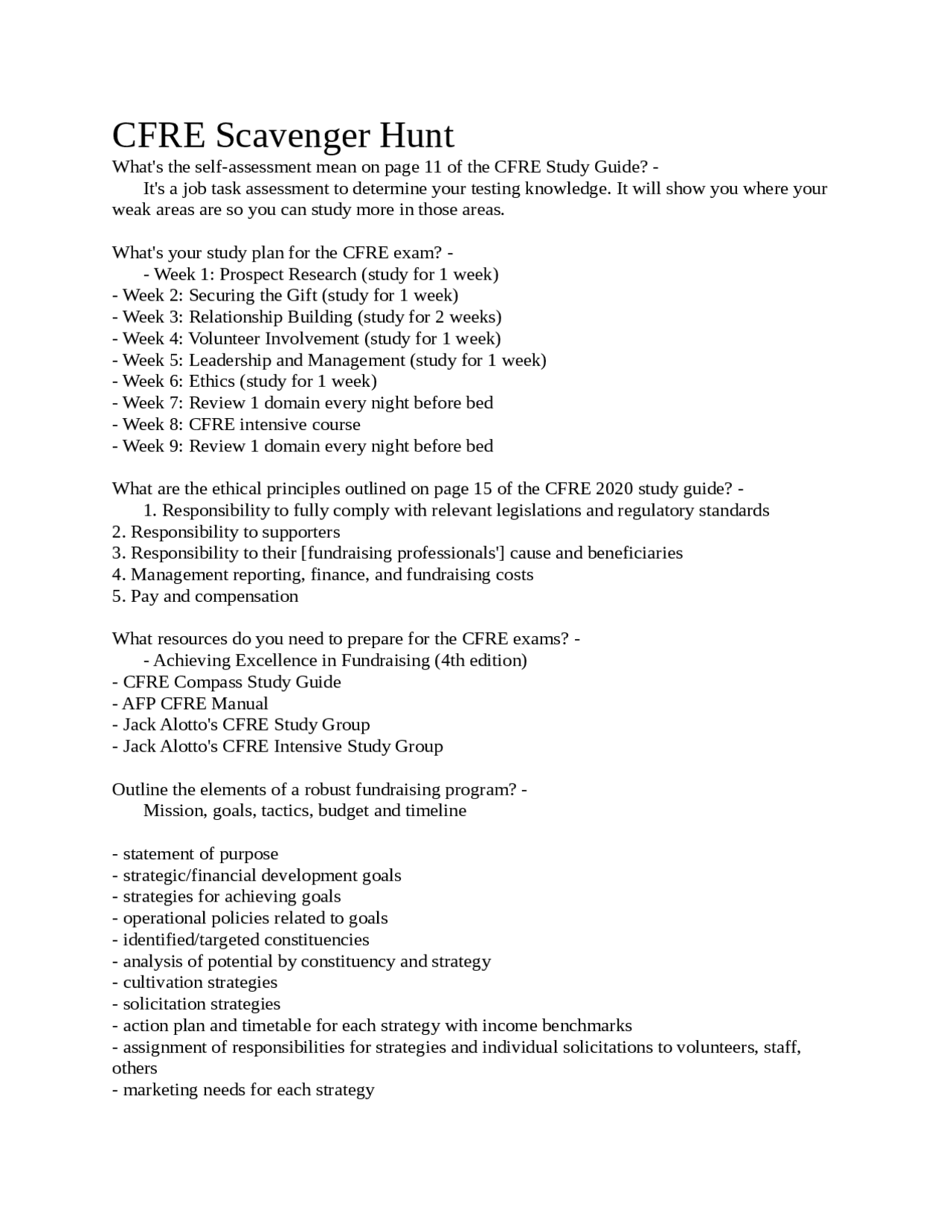 CFRE Scavenger Hunt CFRE Scavenger Hunt | Exams Financial Economics ...