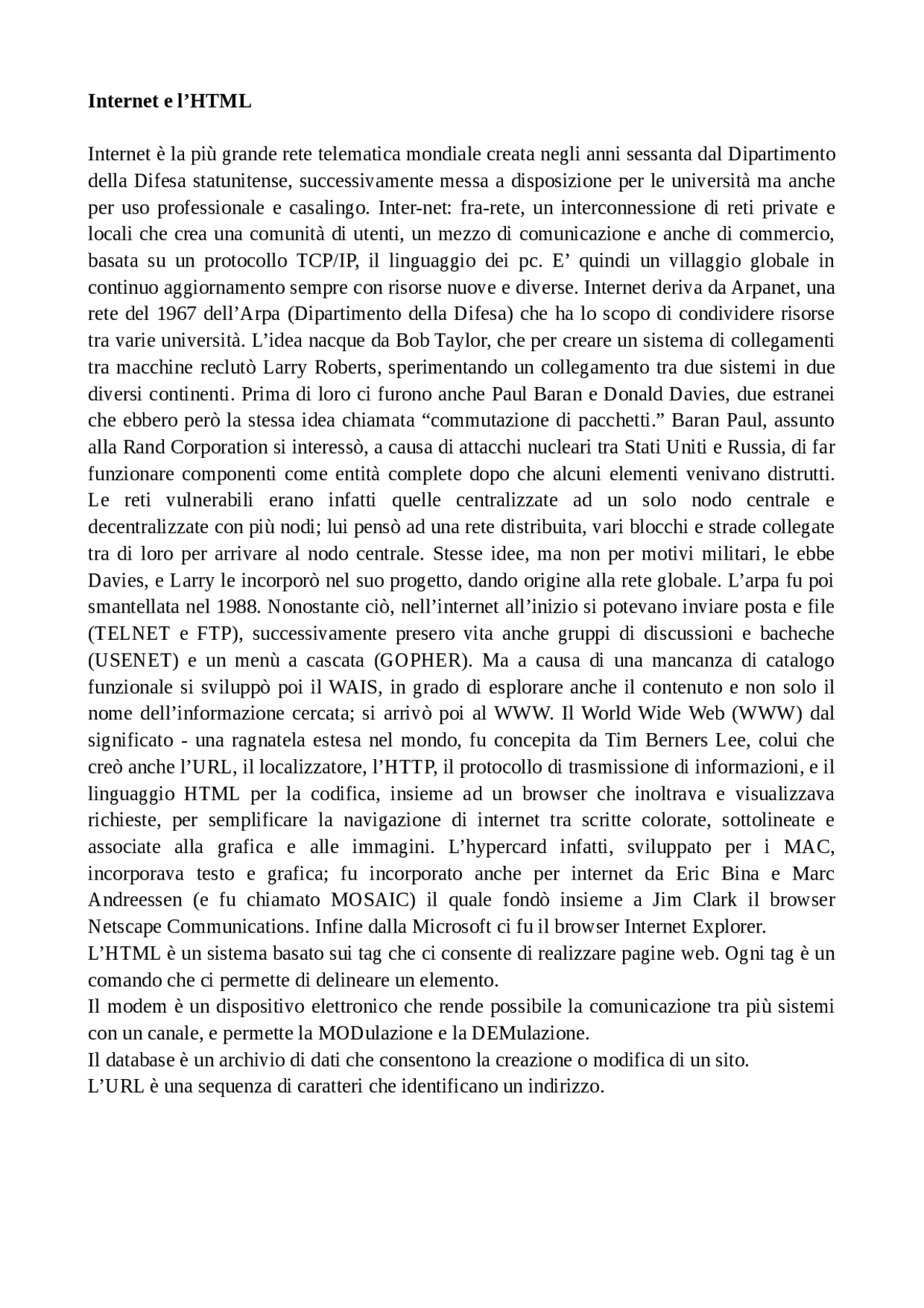Esame Maturità Grafica Html Informatica Schemi E Mappe Concettuali Di
