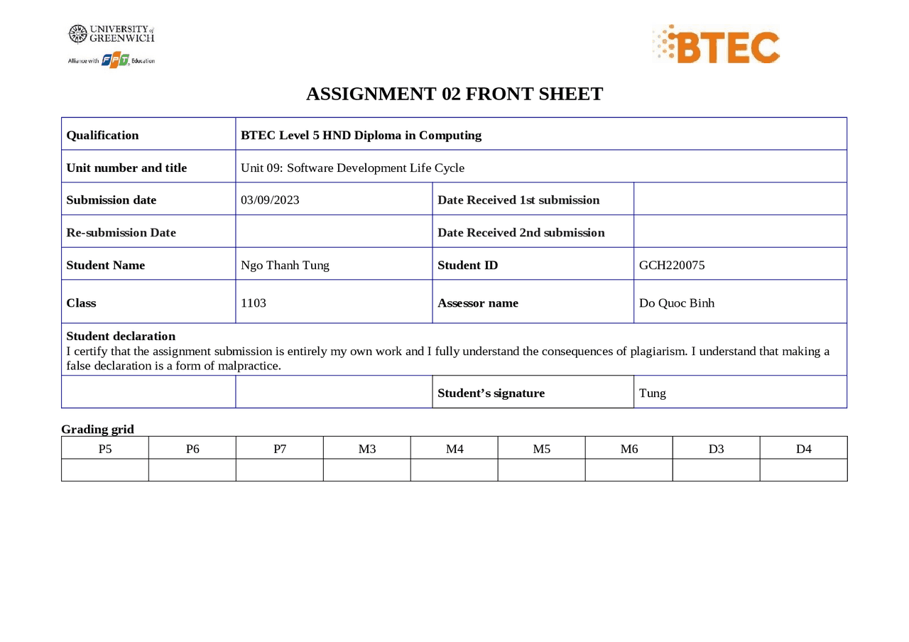 1631 Sdlc Assignment 2 Assignments Software Development Docsity