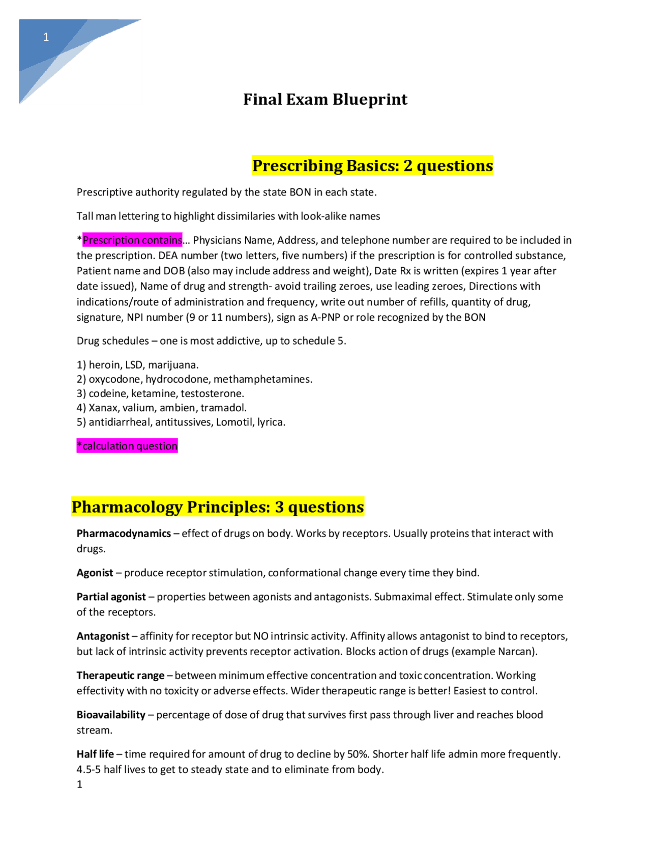 NURSING FN NURS 5334 final comprehensive collaborative/Final Exam Blueprint | Exams Nursing ...