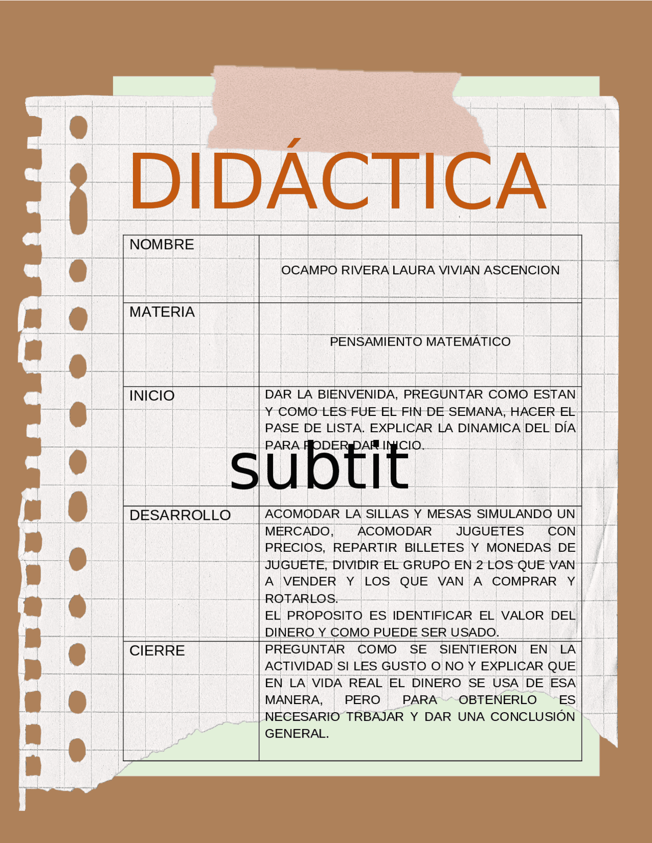 Planeacion Didáctica Para Niños De Preescolar Ejercicios De Didáctica