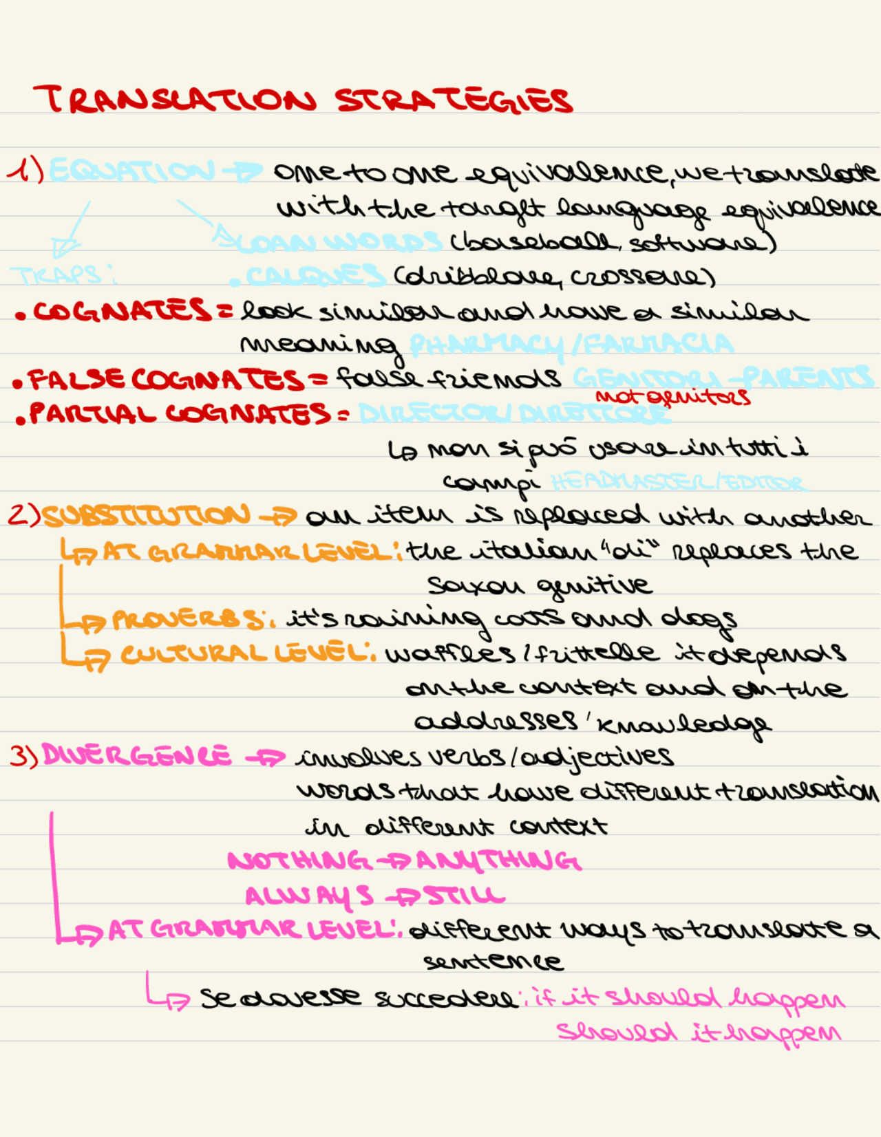 Strategie Di Traduzione Appunti Di Traduzione Docsity