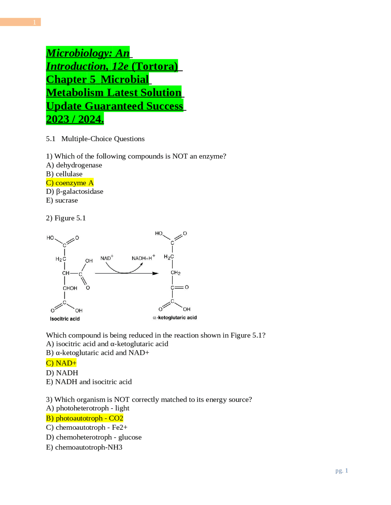 Microbiology An Introduction 12e Tortora Chapter 5 Microbial