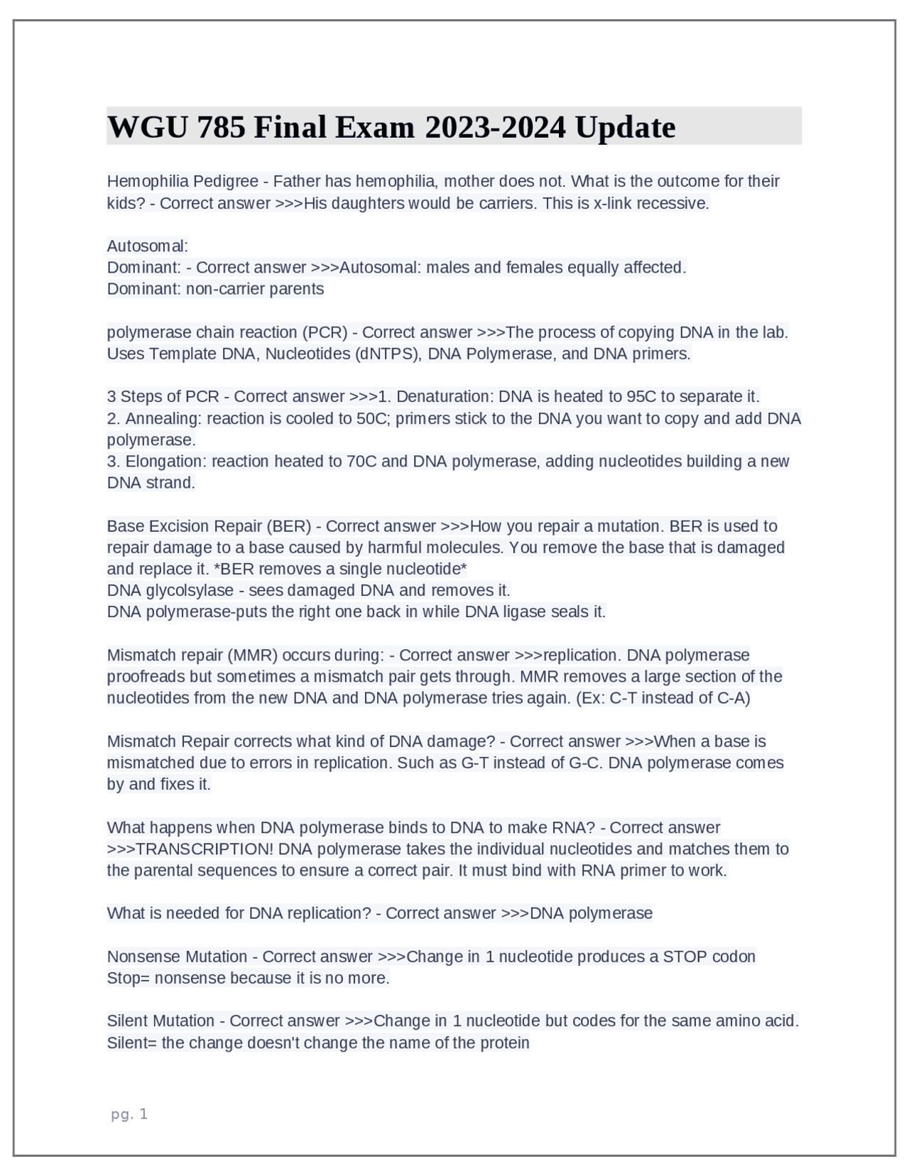 WGU 785 Final Exam 2023-2024 Update | Exams Computer Security | Docsity