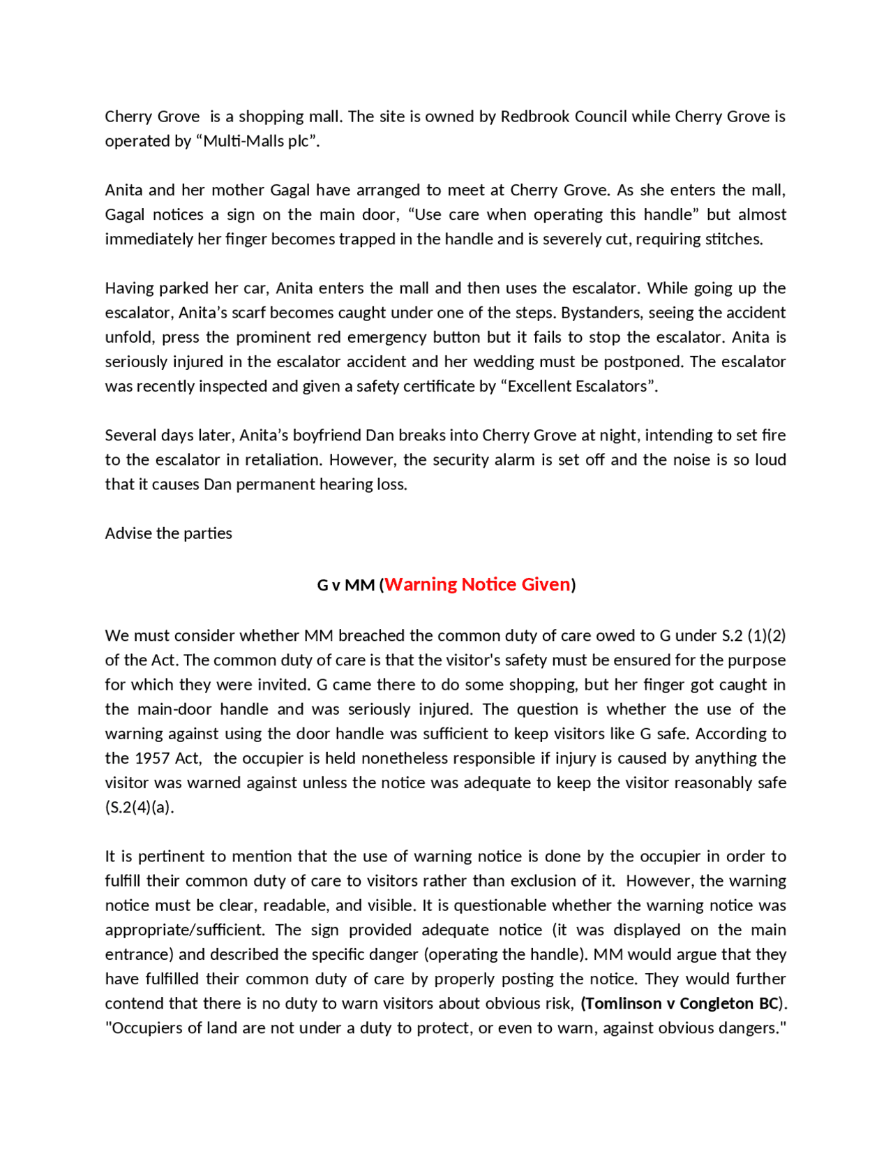 University Of London Tort Law 2021 B Modeldistinction Answer