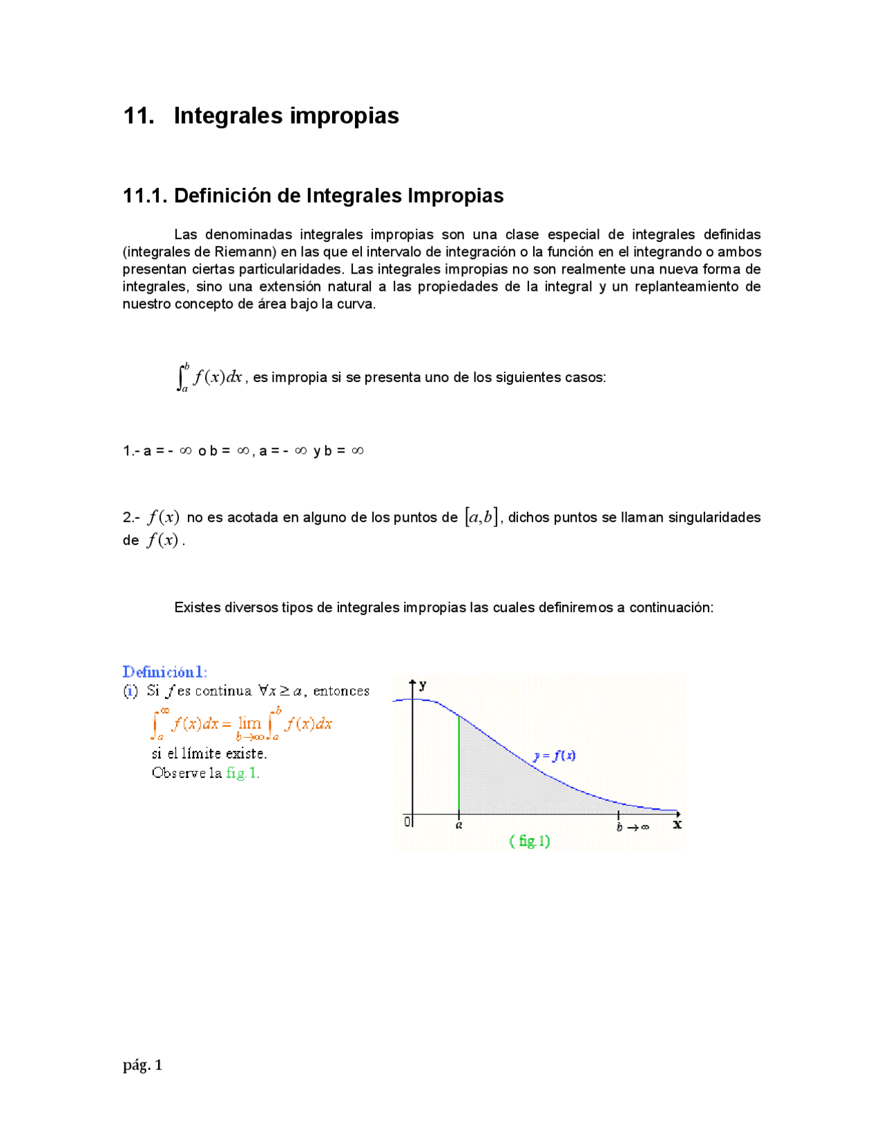 Integrales Impropias Las Integrales Impropias | PDF