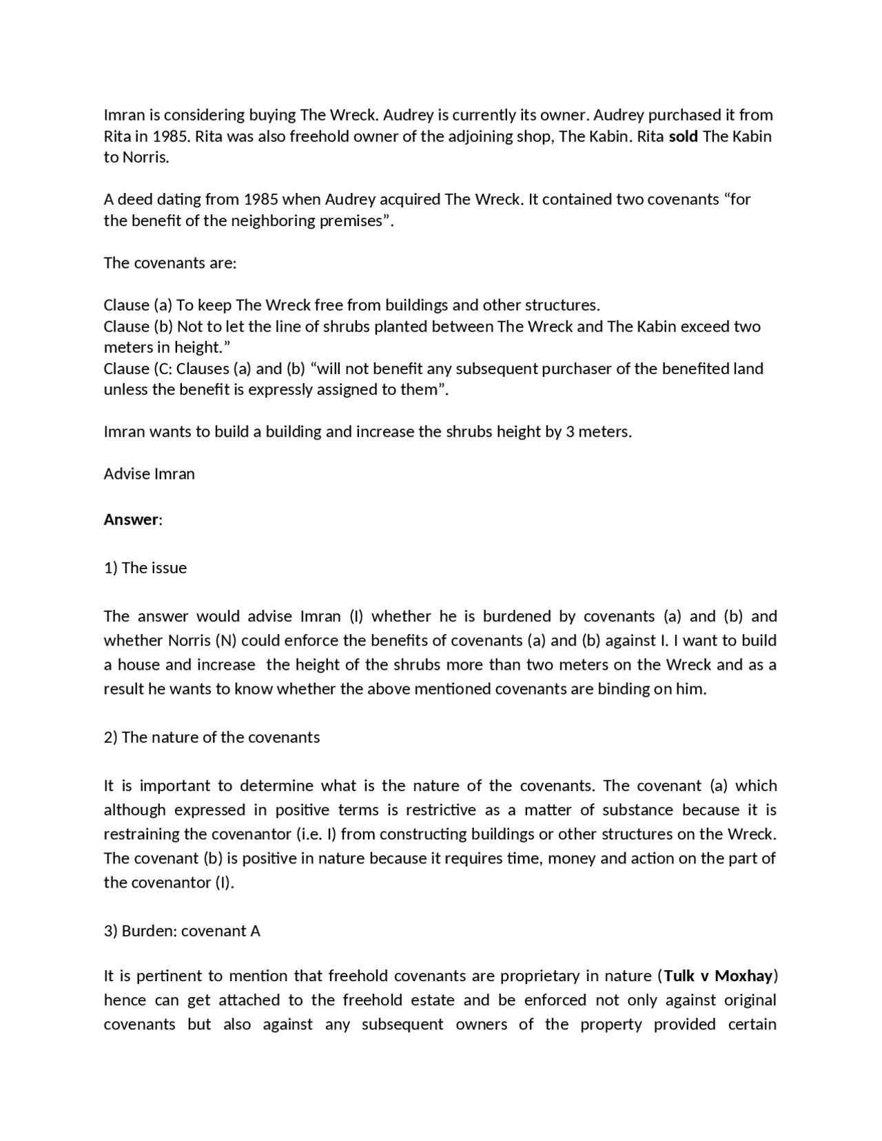 University Of London Property Law 2021 A Modeldistinction Answer